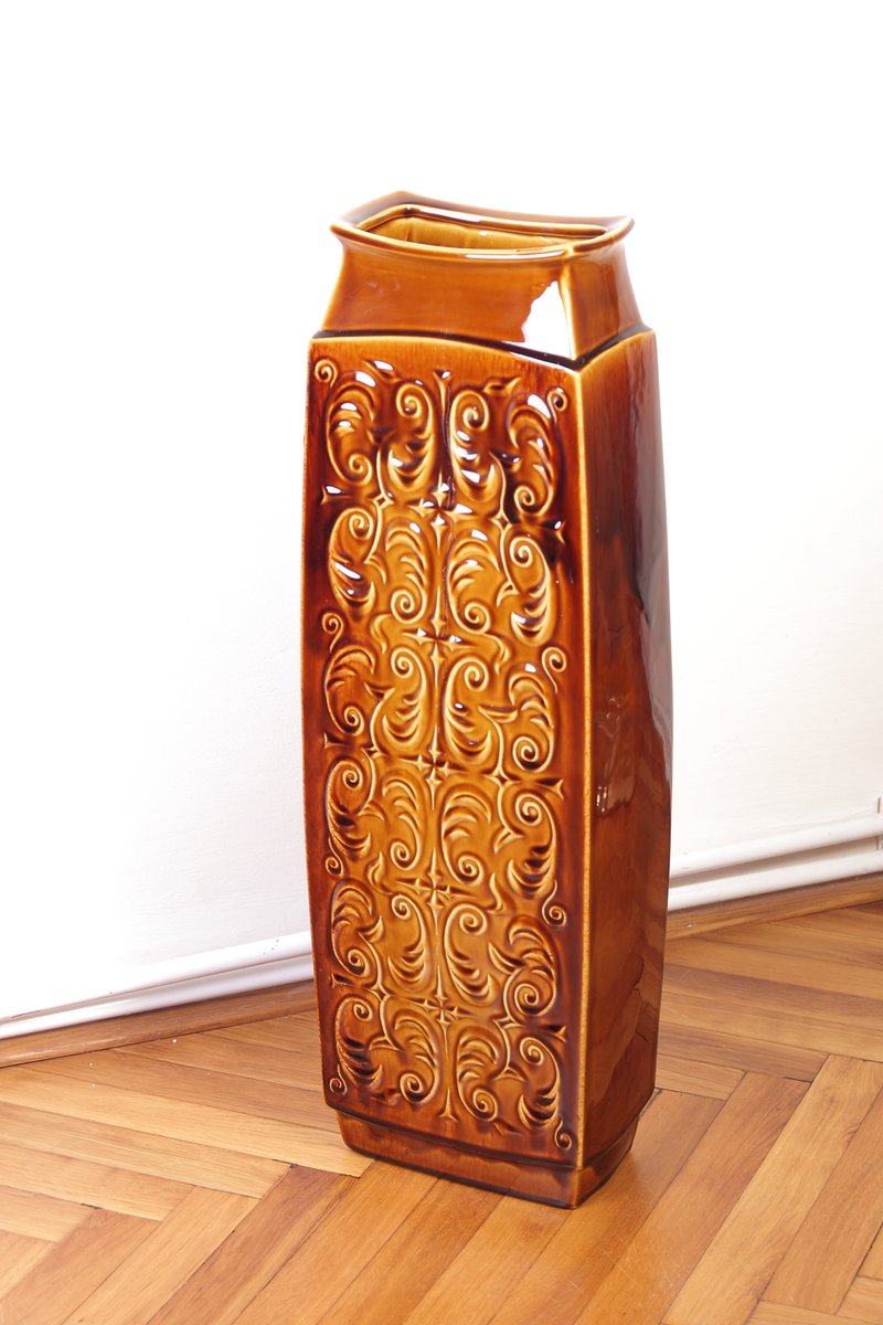 Czech Ceramic Floor Vase from Ditmar Urbach, 1970s for sale at Pamono
