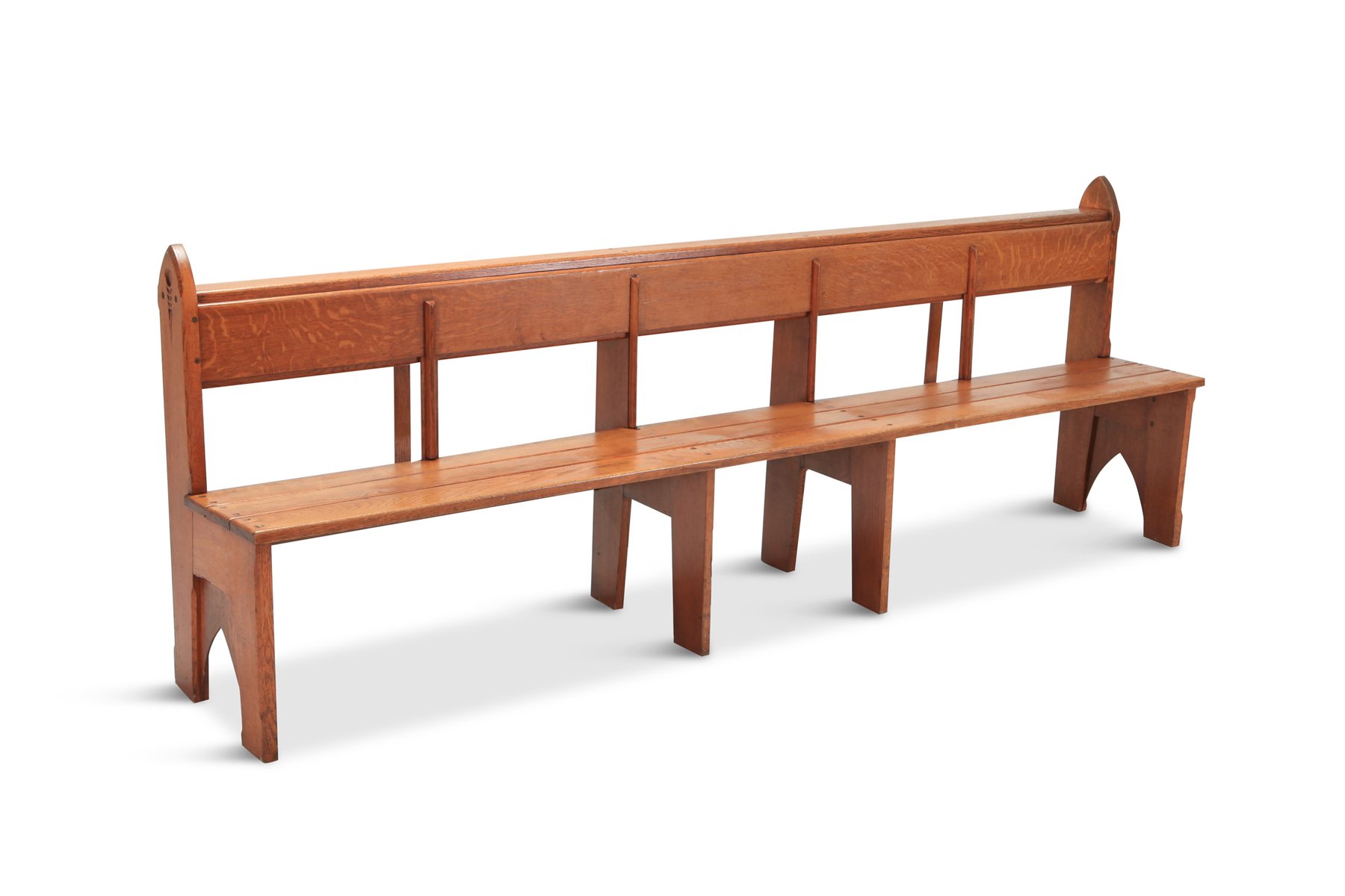 Vintage Art Deco Oak Bench for sale at Pamono