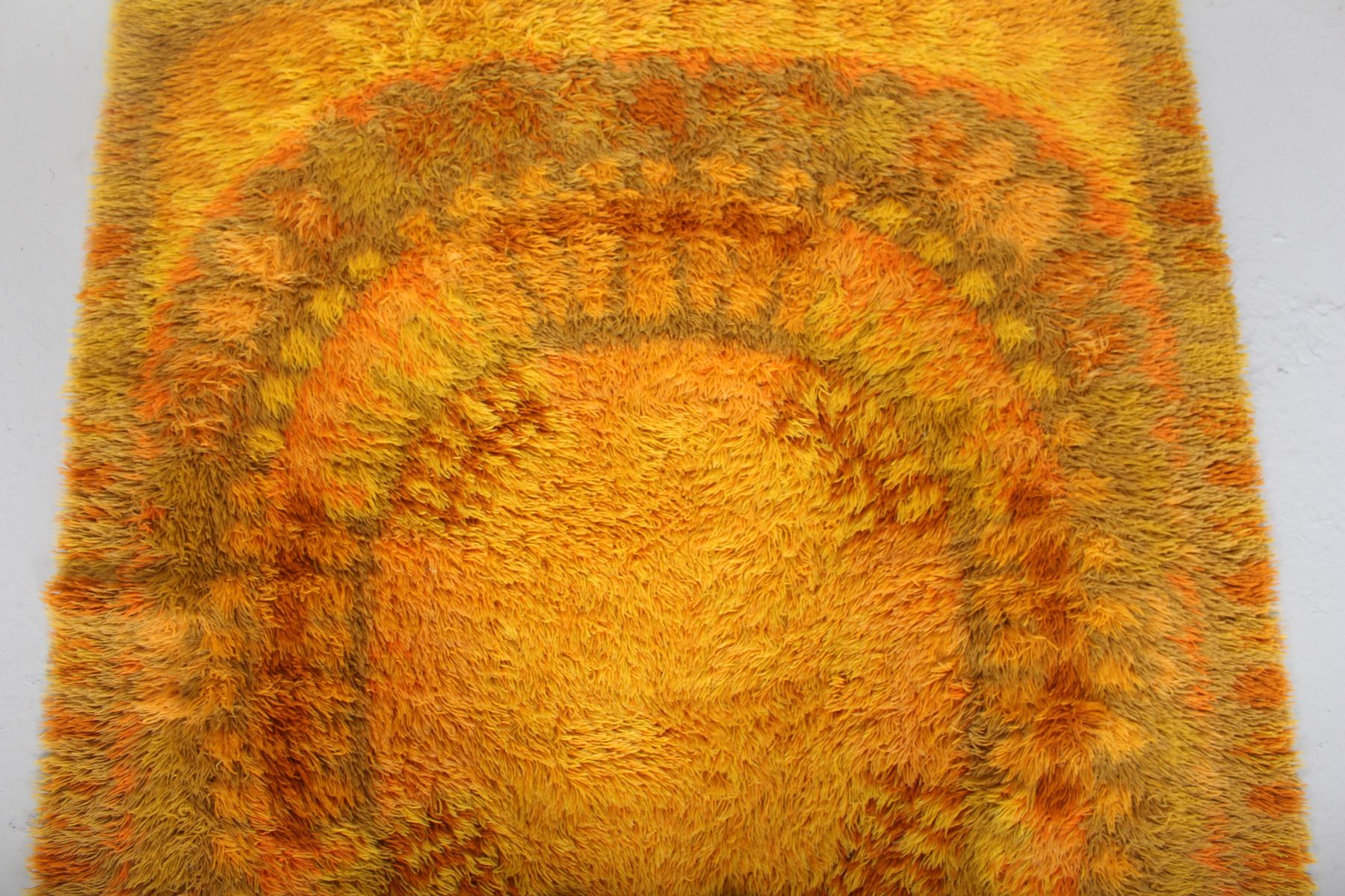 Vintage Swedish Rya Rug, 1970s for sale at Pamono