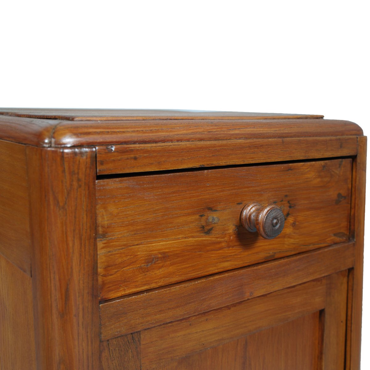 Comodino Art Déco rustico in pino in vendita su Pamono