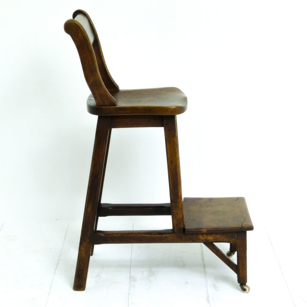 Victorian Walnut Clerk's High Chair, 1890s for sale at Pamono