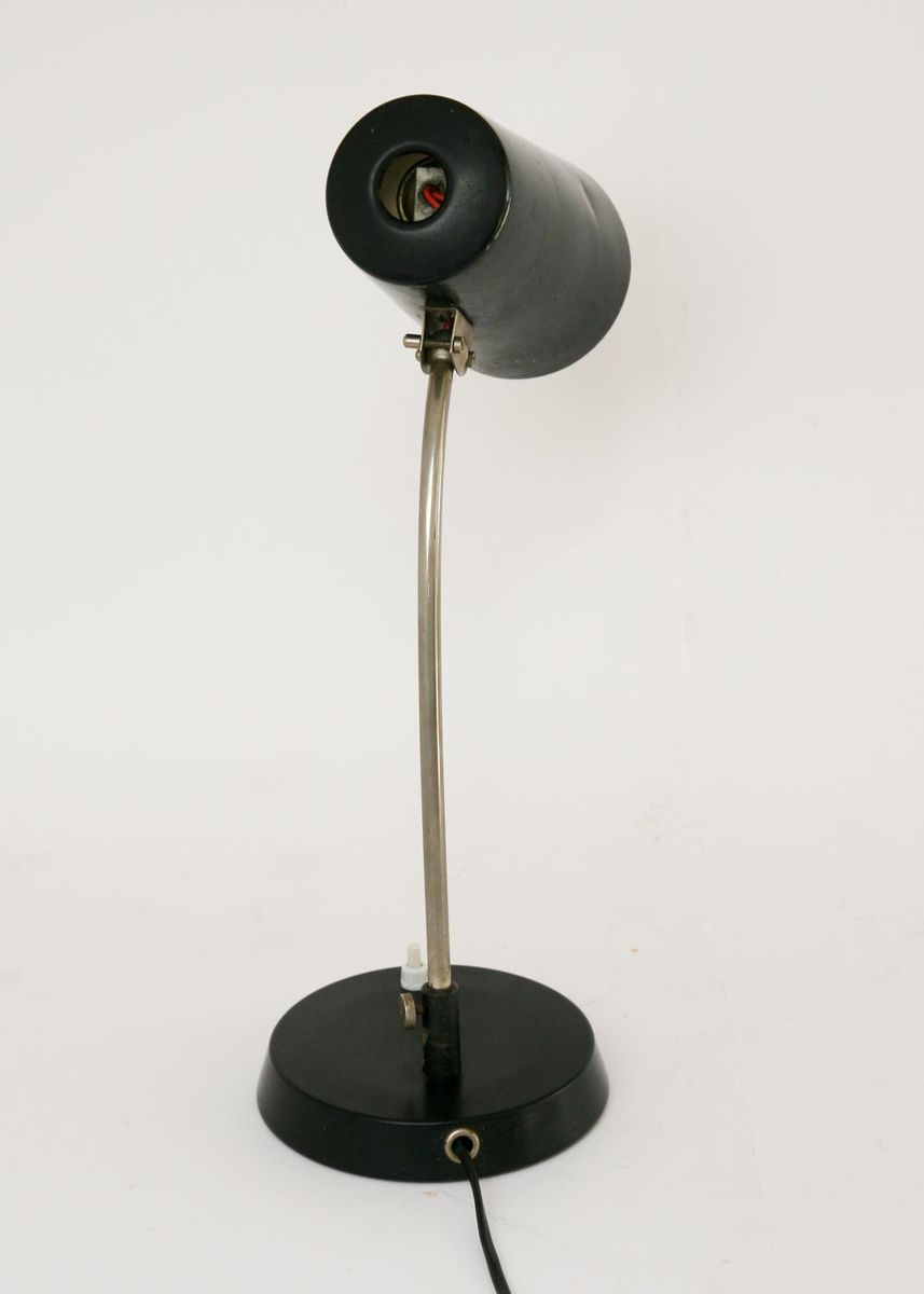 Mid-Century Black Table Lamp, 1960s for sale at Pamono