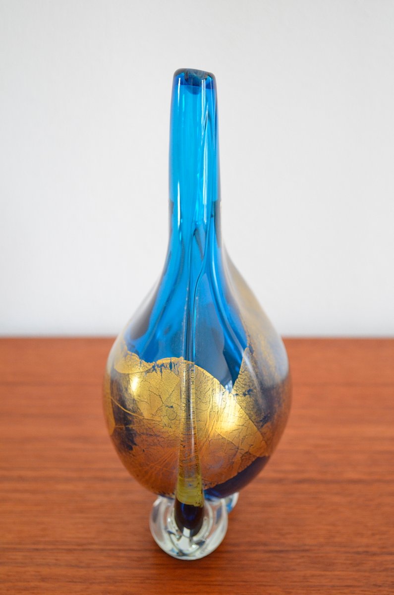 Glass Maltese Vase by Michael Harris for Mdina, 1970s for sale at Pamono