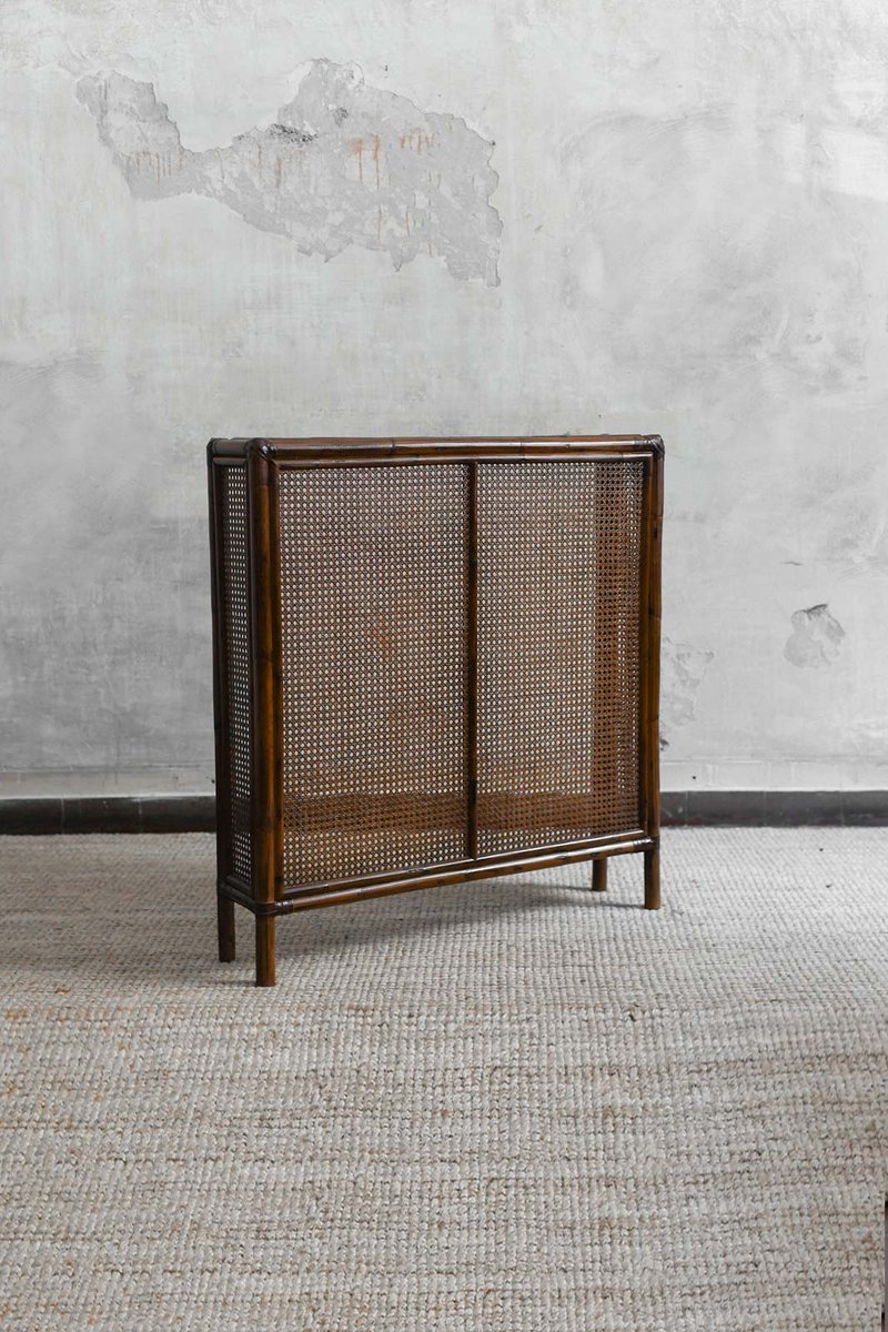 Bamboo and Vienna Straw Radiator Cover with Leather Binding for sale at ...