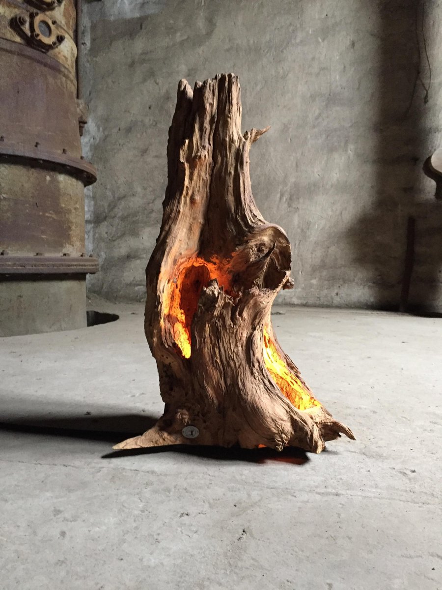Robinia Wood Lamp from Natural Design for sale at Pamono