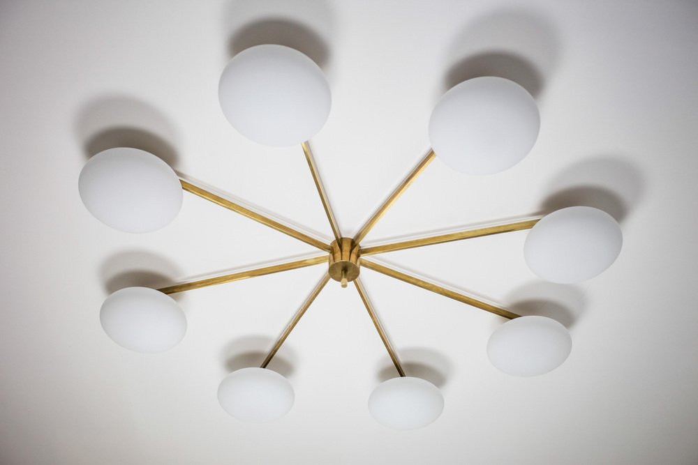 Stella Canopy Chrome Lucif Decken- oder Wandlampe aus Messing ...