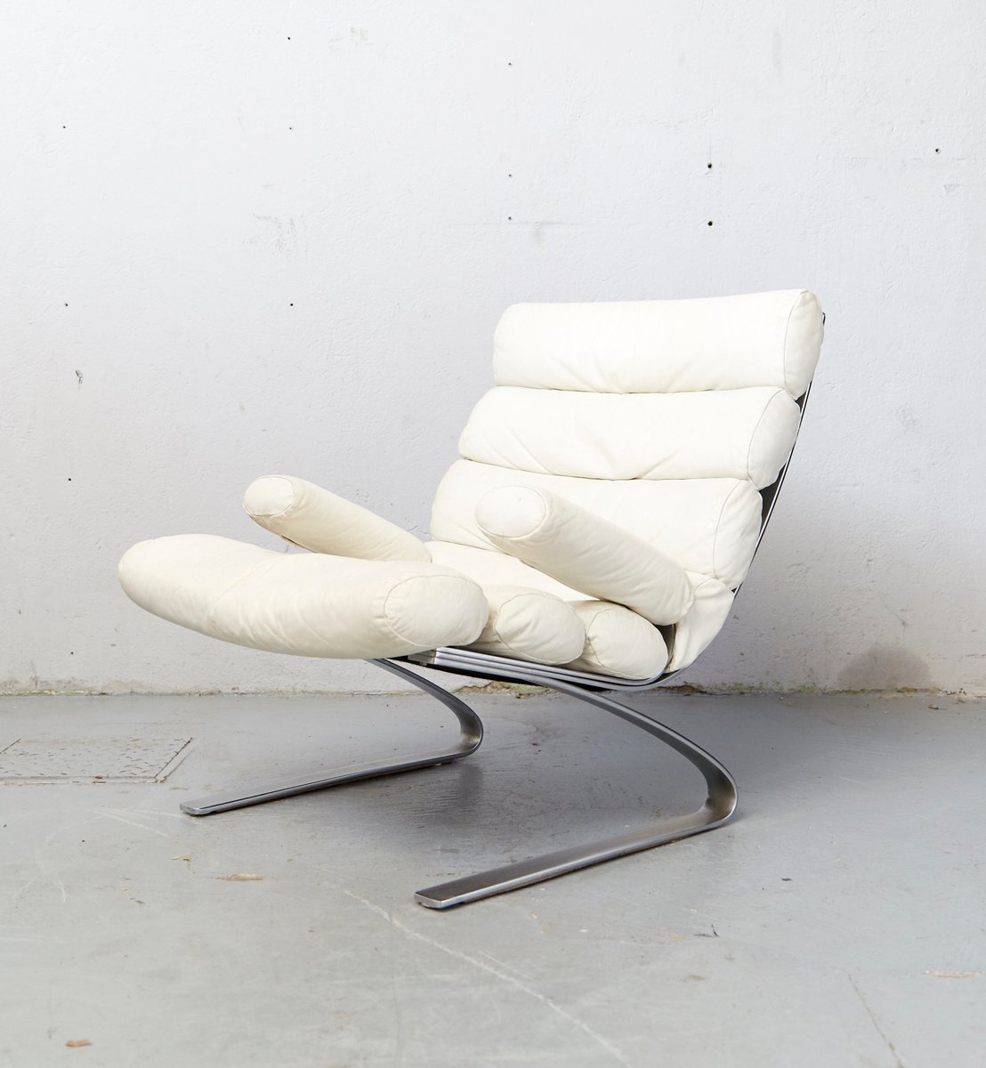 Sinus Sessel mit Fußhocker von Reinhold Adolf & Hans-Jürgen Schräpfer ...