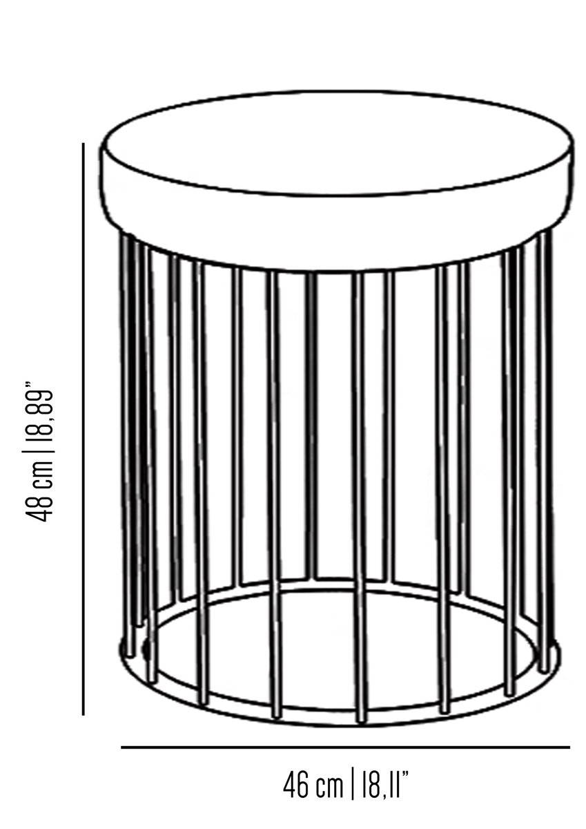 Cage Stool by Niccolò De Ruvo for Brass Brothers for sale at Pamono