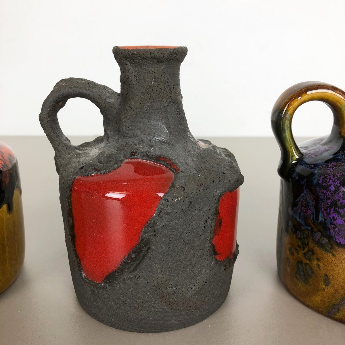 Ceramic Studio Pottery Vases from Roth, 1970s, Set of 3 for sale at Pamono