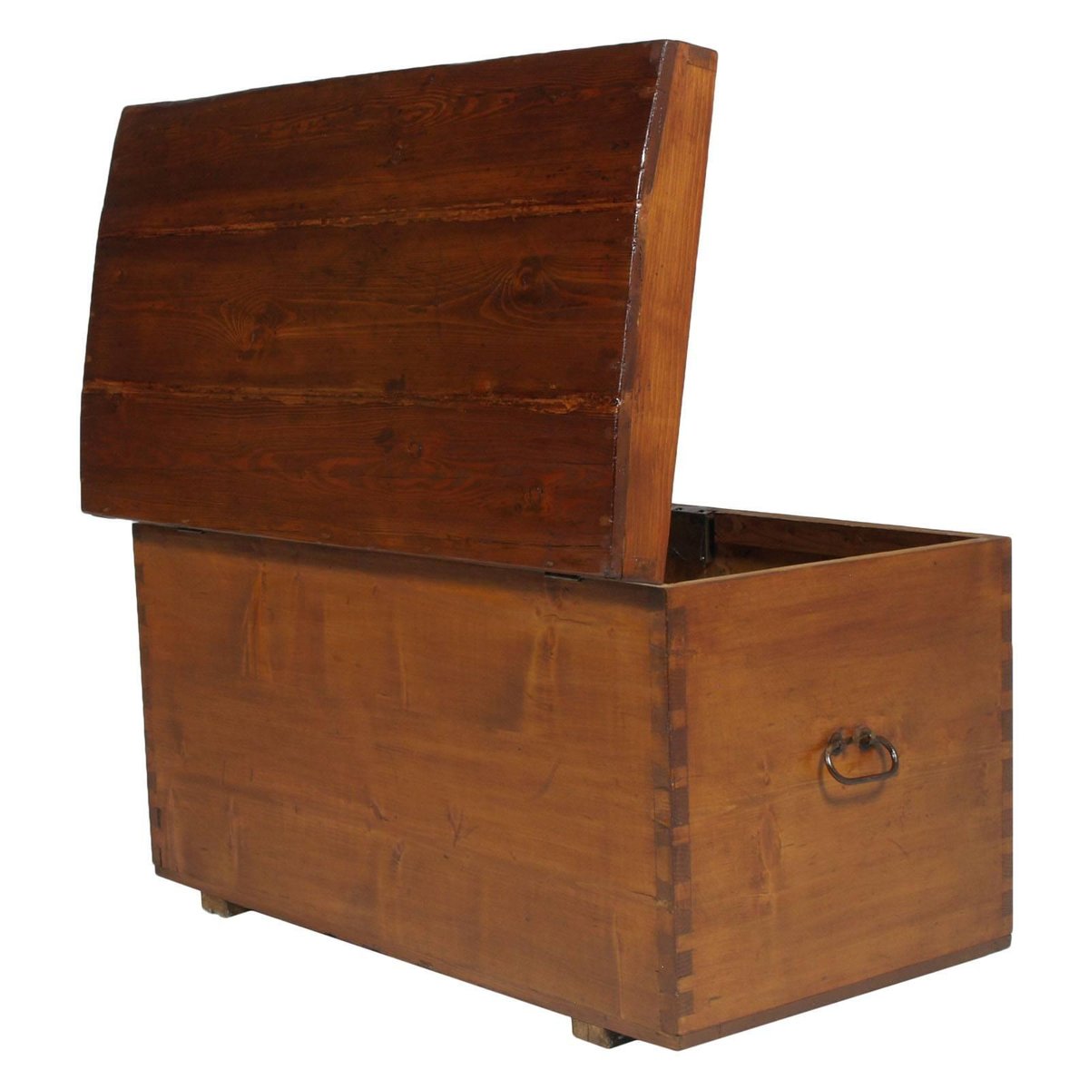 Antique Country Traveling Trunk in Solid Pine for sale at Pamono