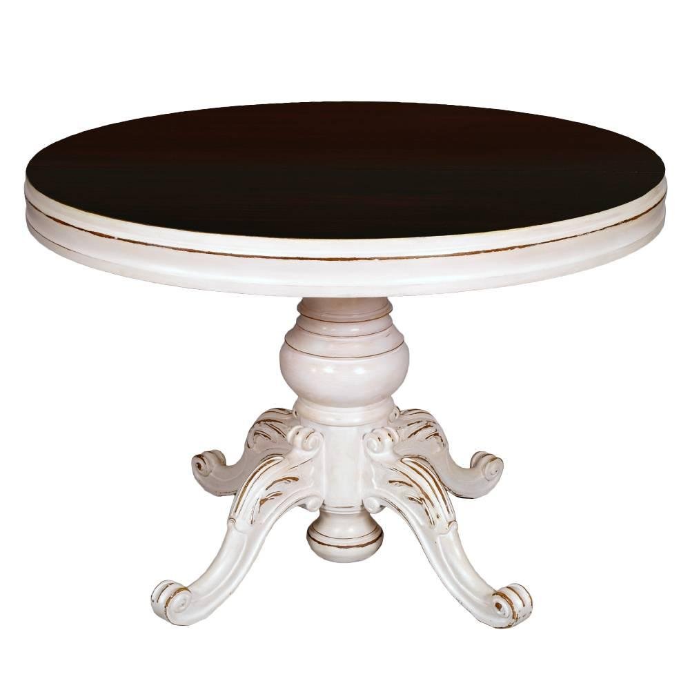 19th Century Baroque Extendable Round Table and Chairs, Set of 7 for ...