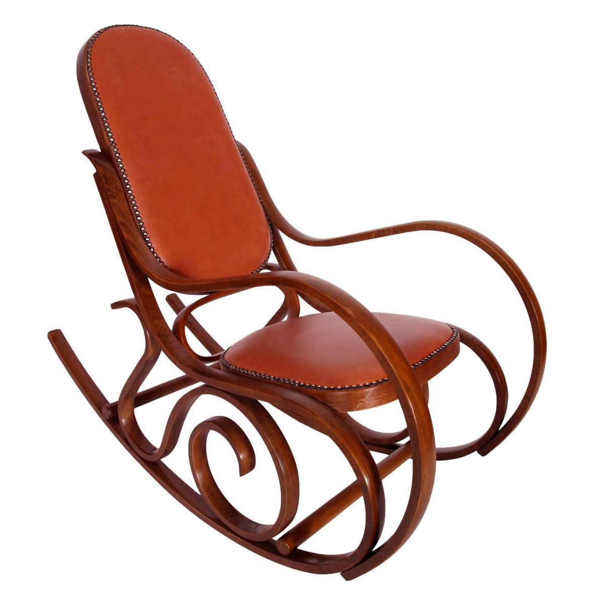Mecedora modernista de madera de haya curvada de Michael Thonet en ...