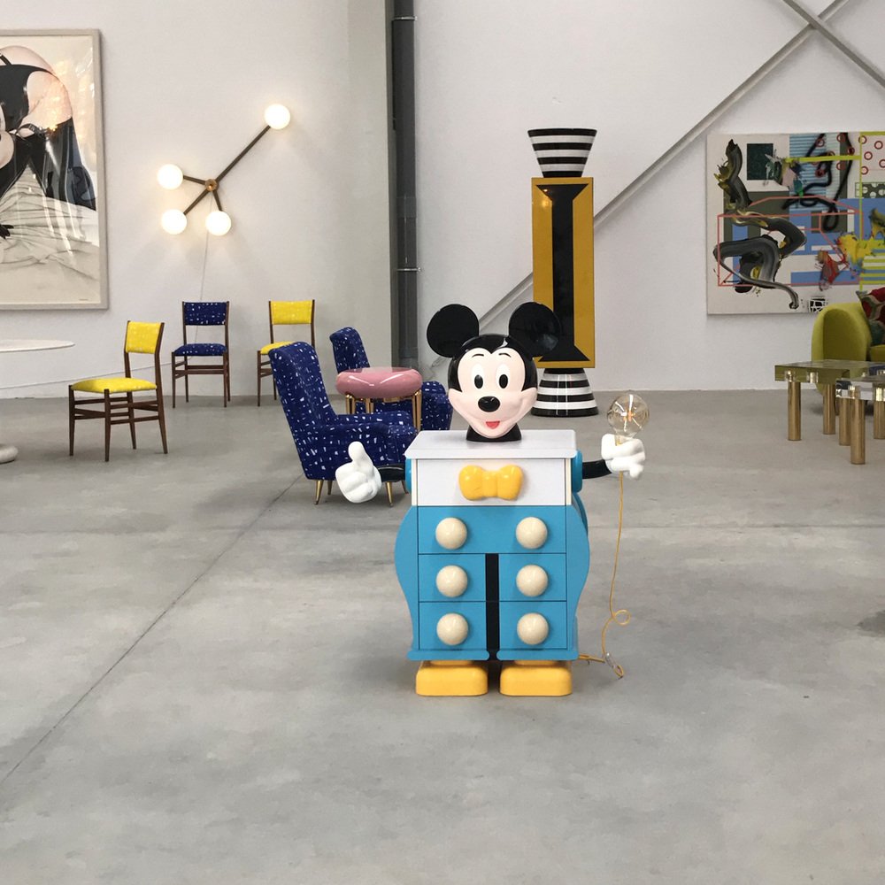 Plywood & Plastic Mickey Mouse Chest of Drawers by Pierre Colleu for ...