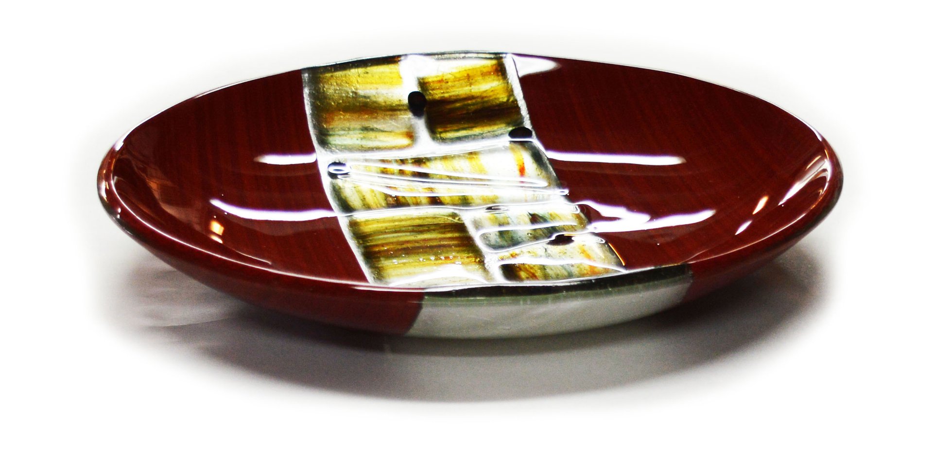 Murano Glass Red Pope Plates by Stefano Birello for VeVe Glass, 2019 ...