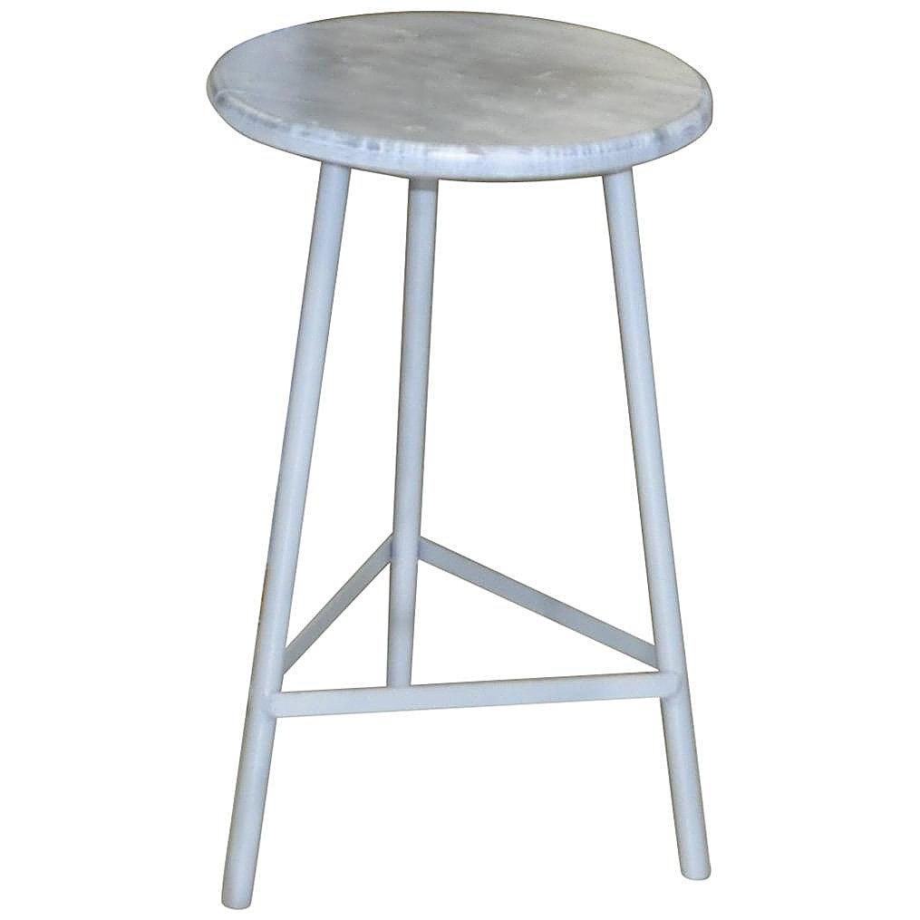 Mid-Century Industrial Hungarian Round Metal Stool, 1960s for sale at ...