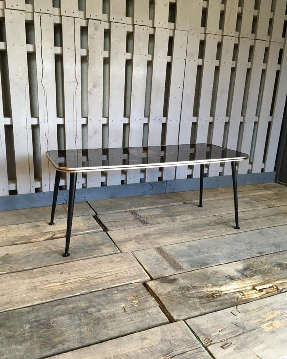 Vintage Coffee Table with Tapered Legs, 1940s for sale at Pamono