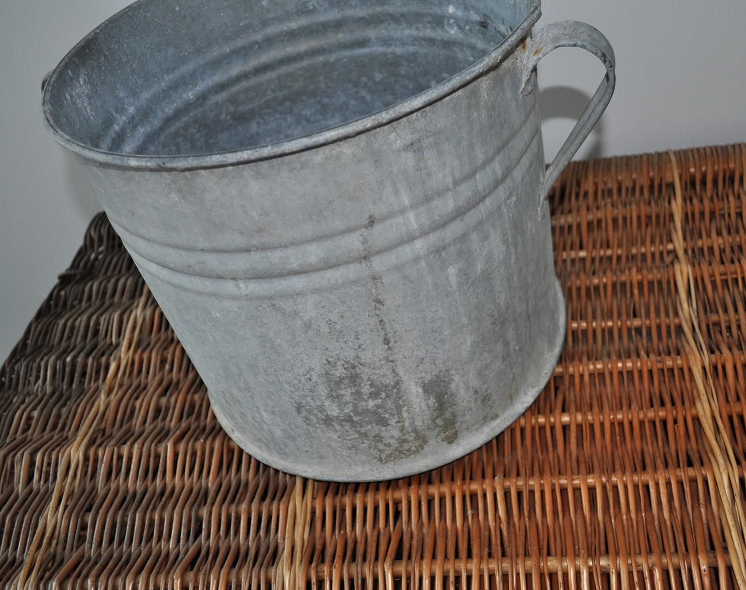 Vintage Galvanized Zinc Planter, 1950s for sale at Pamono