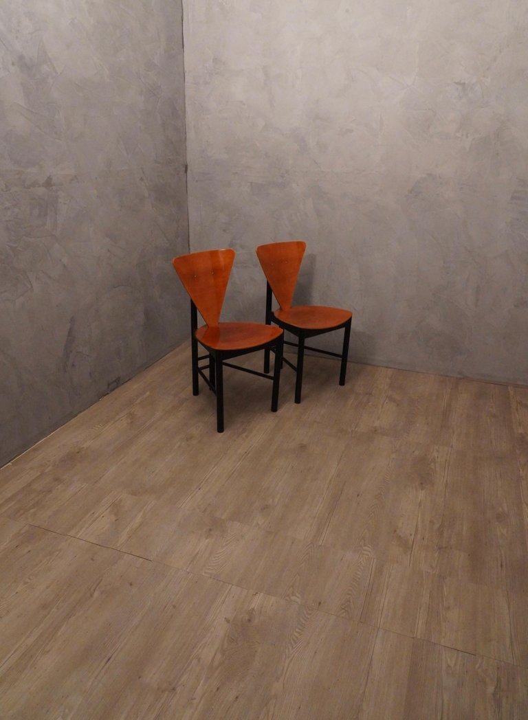 Mid-Century Italian Triangular Shaped Side Chairs, 1950s, Set of 2 for ...