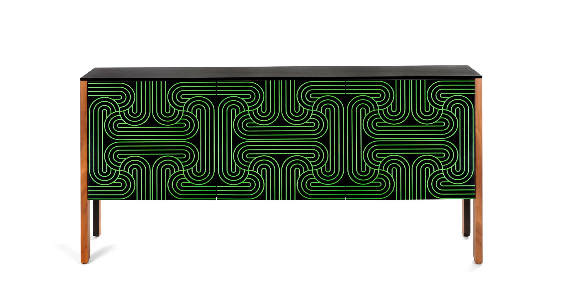 Green 3 Door Loop Sideboard by Coucou Manou for Coucou Manou / Nell ...