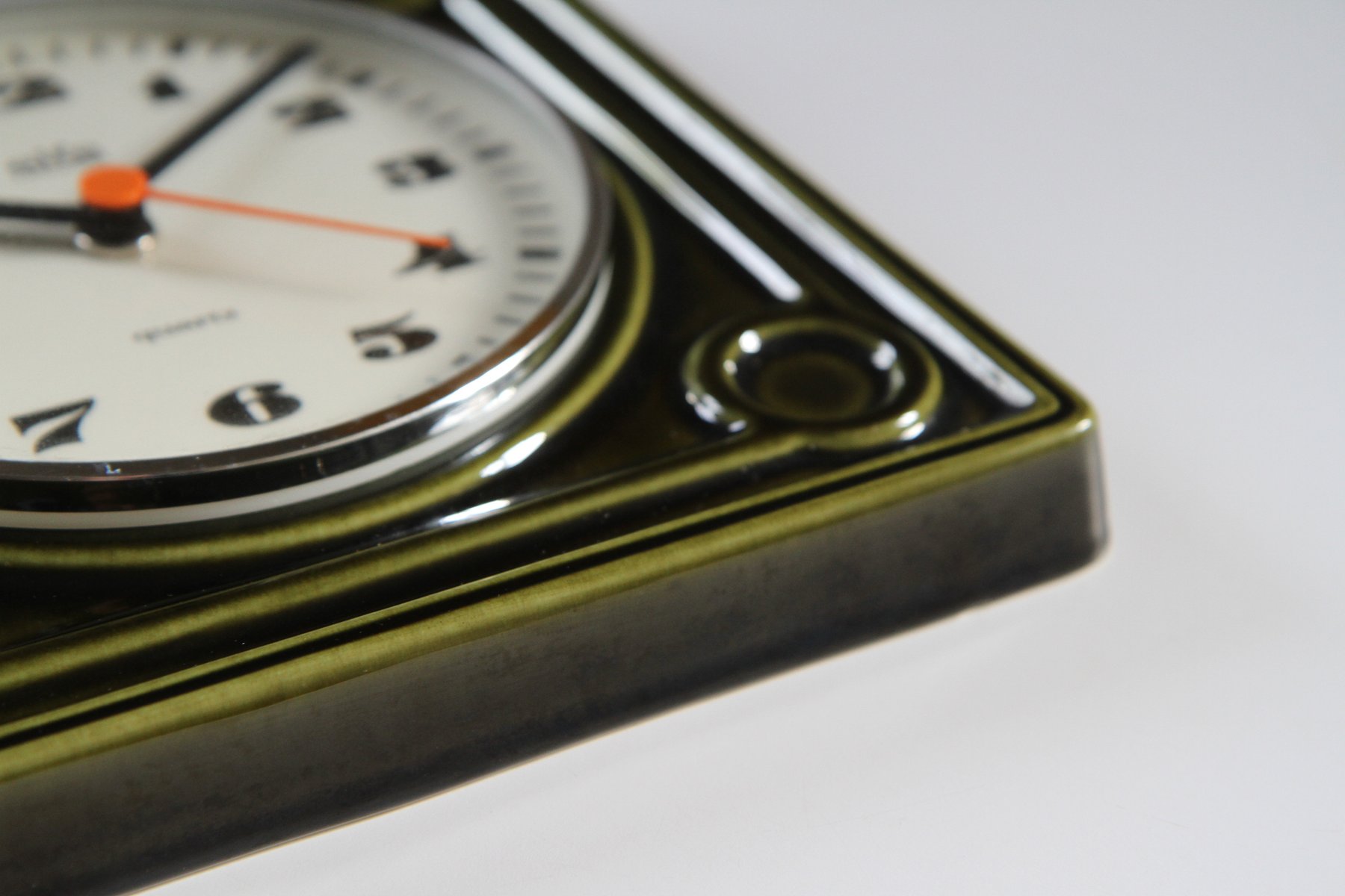 Ceramic Wall Clock from Alfa Haller, 1970s for sale at Pamono