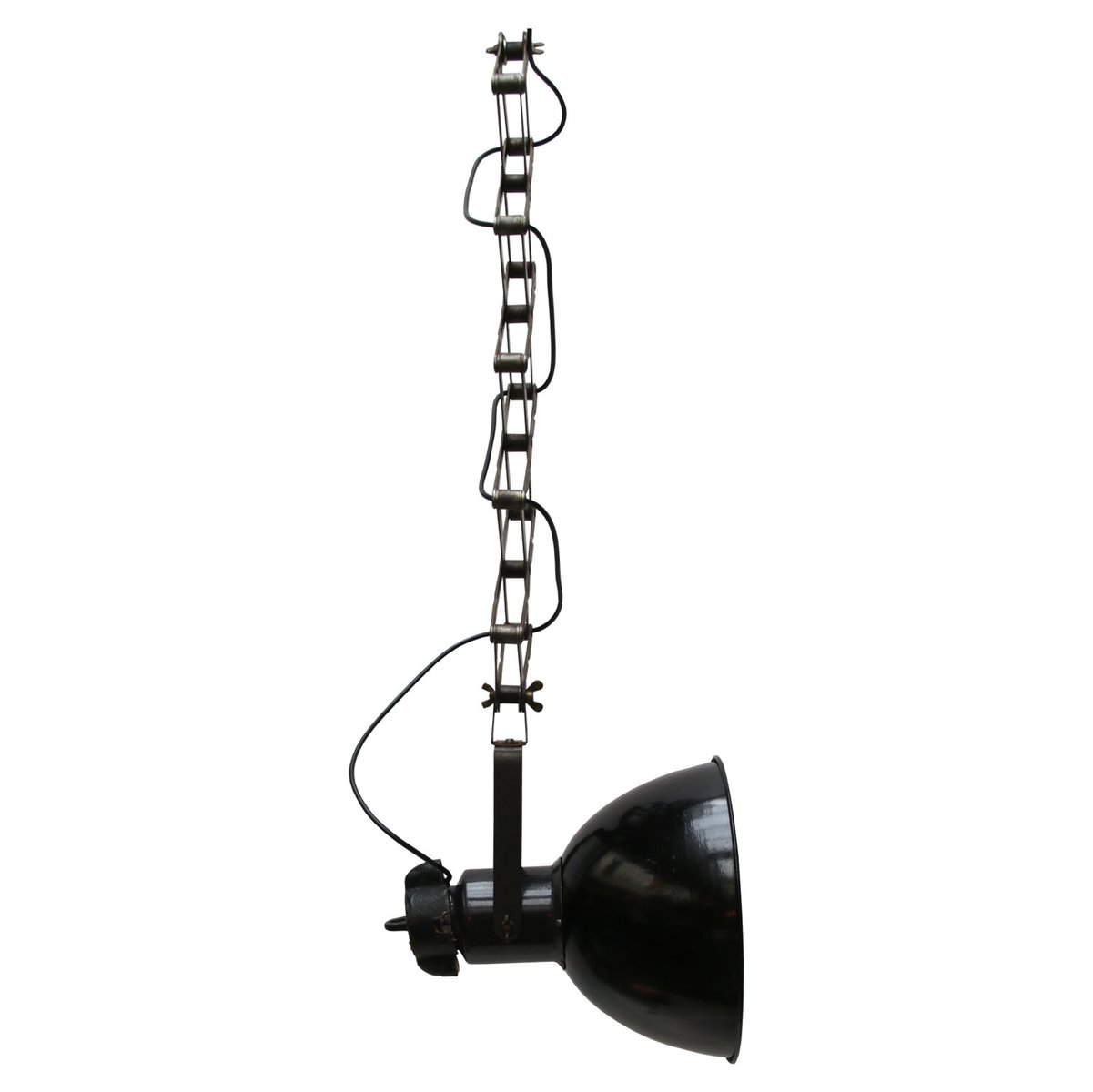 Vintage Industrial Scissor Light with Black Enamel, 1950s for sale at ...