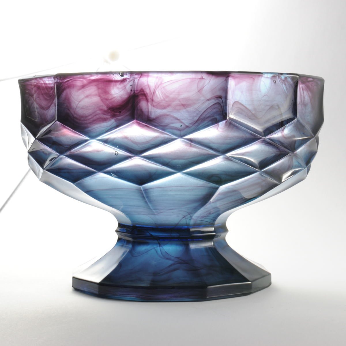 Blue Cloud Glass Model 697 Bowl from George Davidson, 1930s for sale at ...