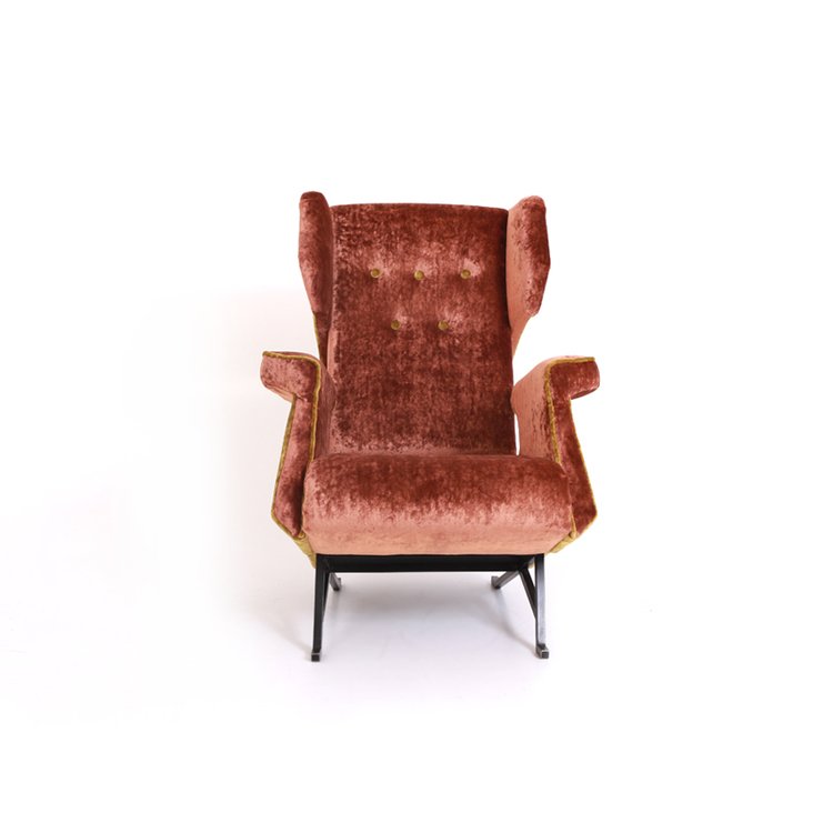 Mid-Century Italian Lounge Chair for sale at Pamono