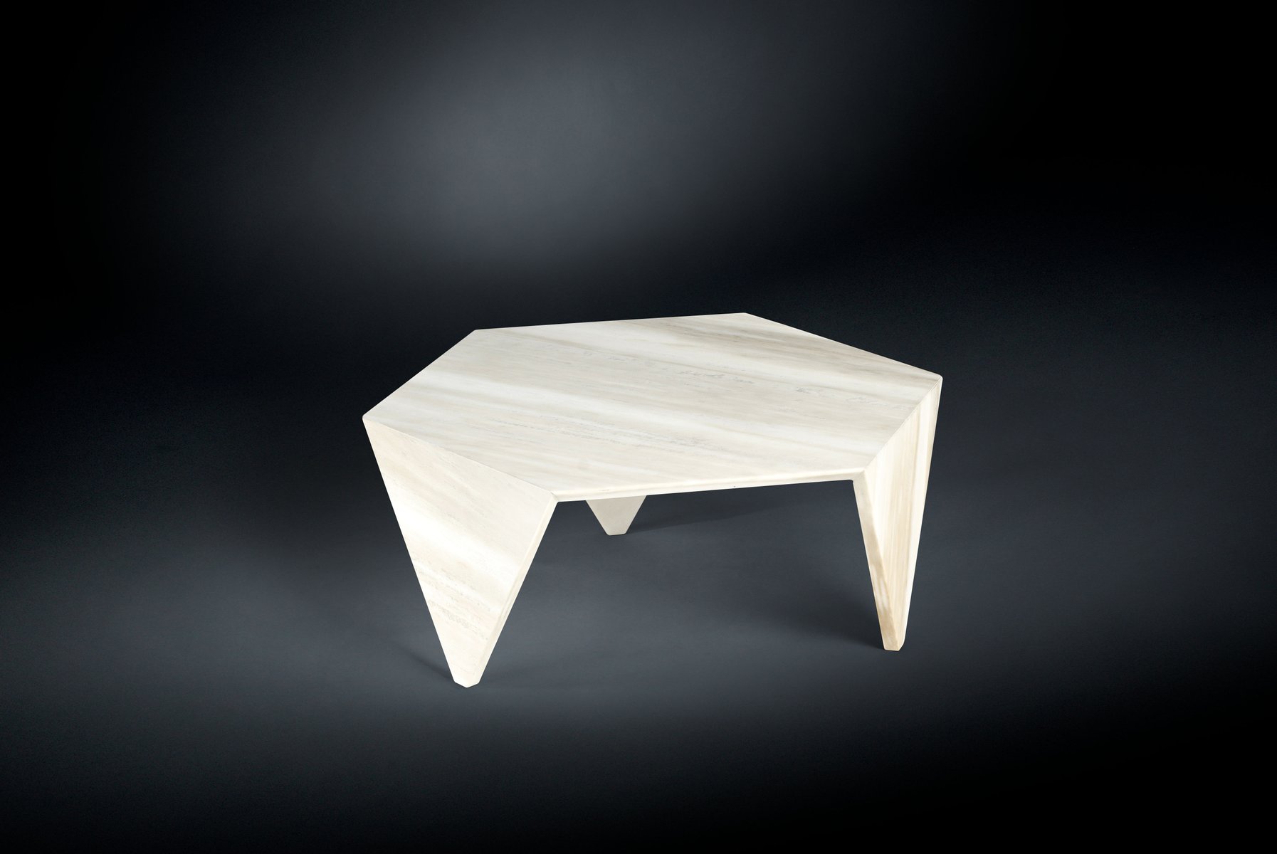 Table Basse Ruche New Calacatta en Marbre Blanc par Giorgio Ragazzini ...
