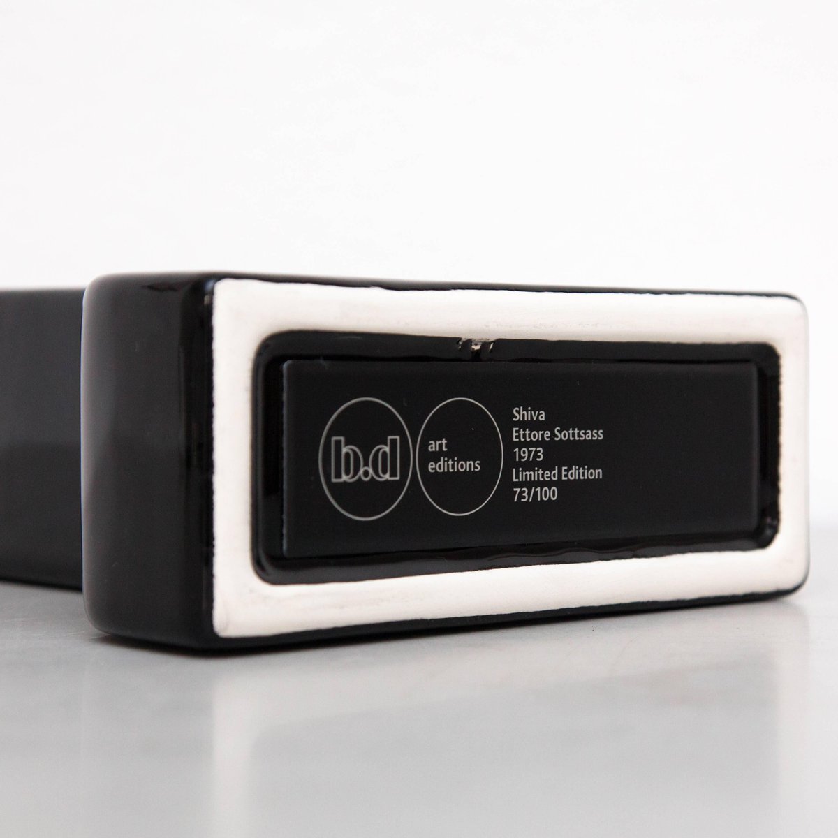 Model 73/100 Shiva Black Vase by Ettore Sottsass for BD Barcelona for ...