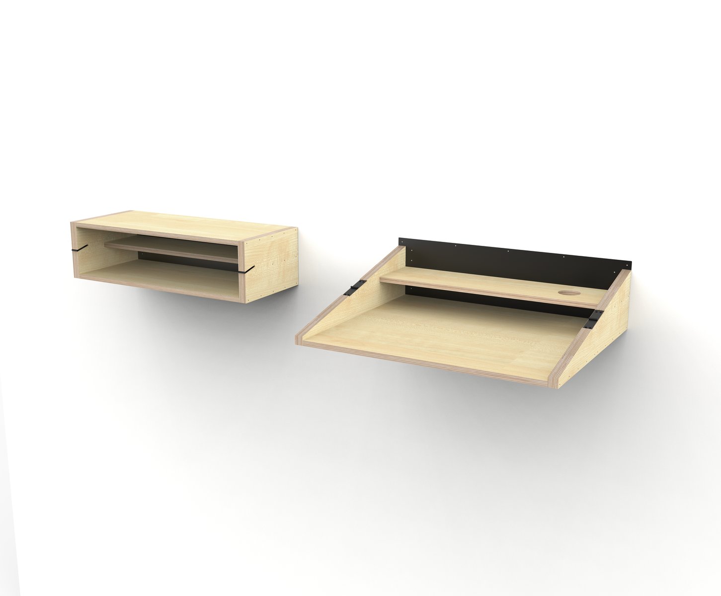 Wall-Mounted Drop-Down Bold Desk from CRP.XPN for sale at Pamono