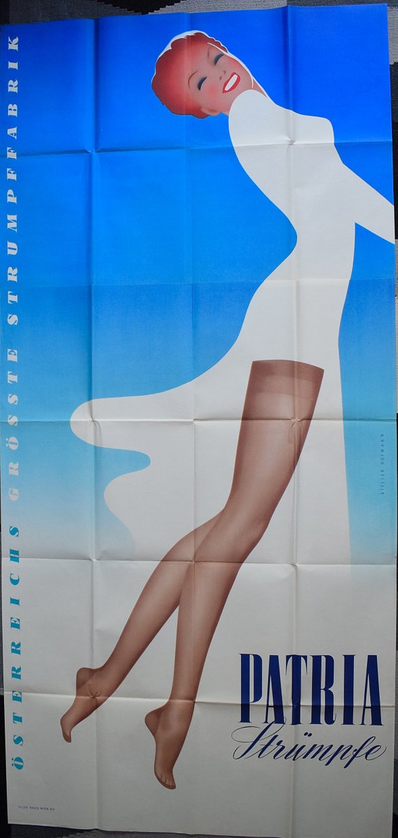 Mid-Century Paper Poster by Walter Hofmann for Piller Karl, 1954 for ...