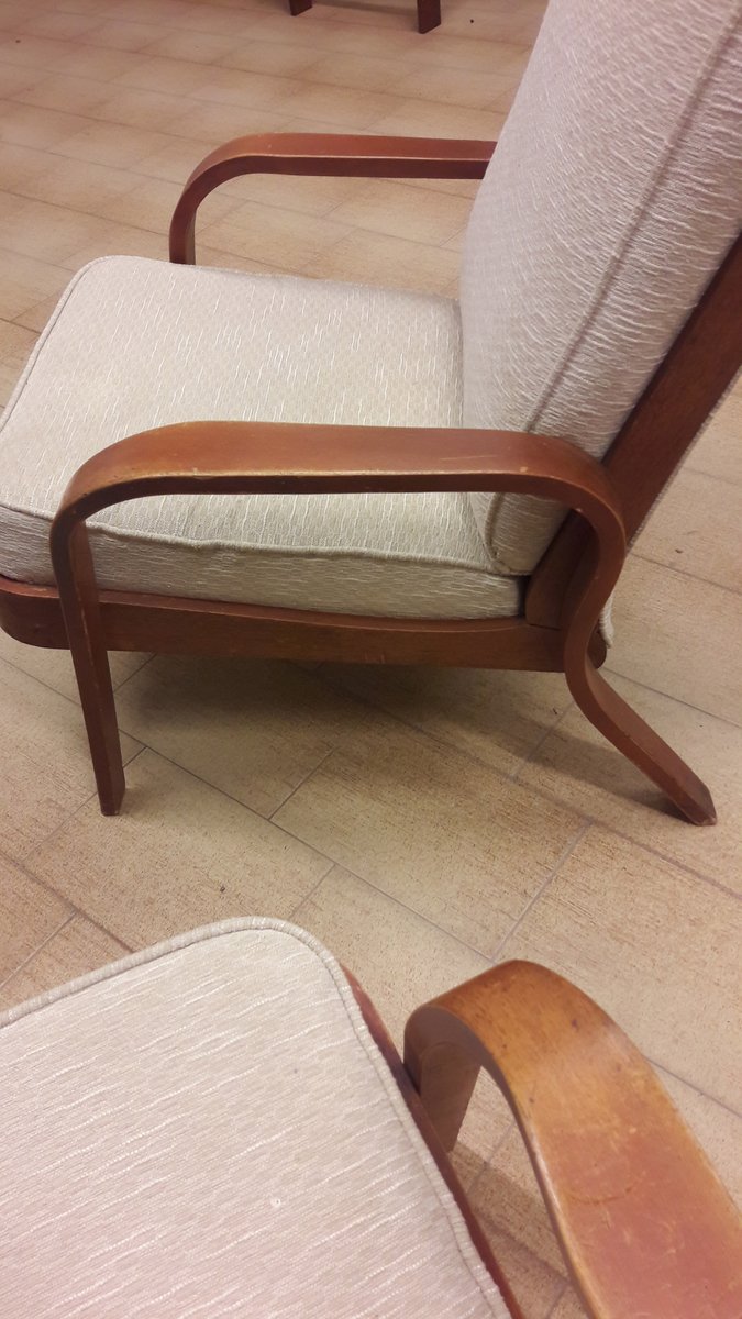 Set of Wooden Tecta Armchairs by Eric Lyons for Packet Furniture, 1950s ...