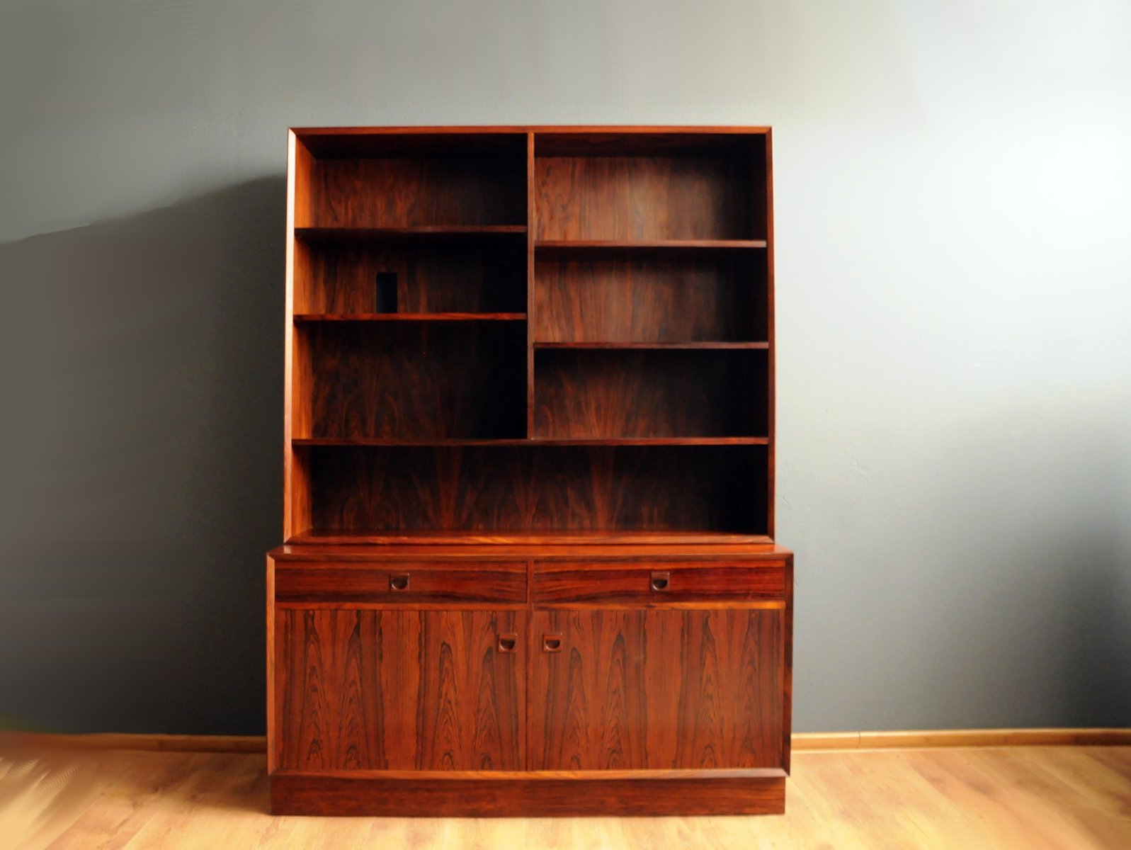 Danish Palisander Bookcase by E. Brouer for Brouer Møbelfabrik, 1960s ...