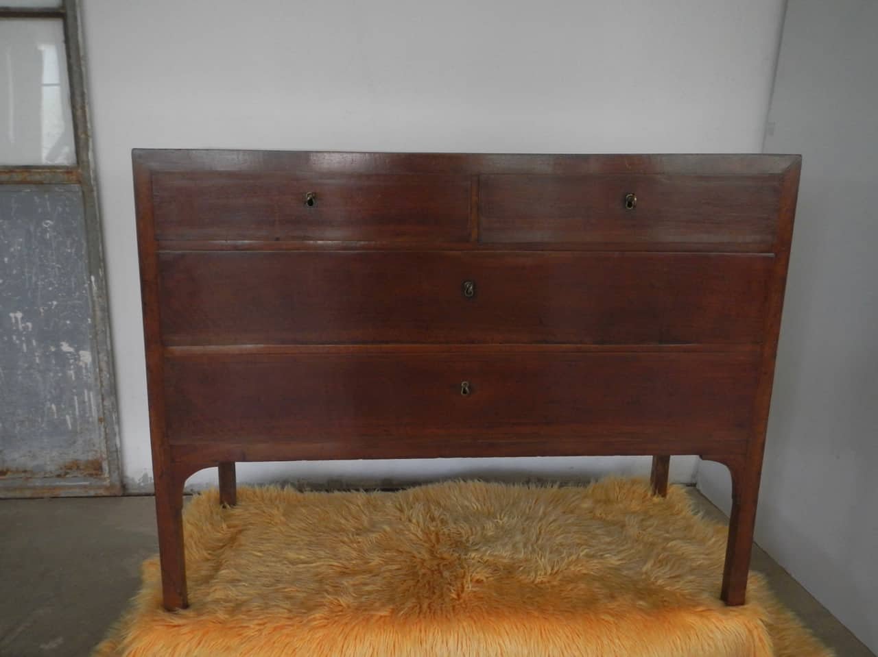 Commode Empire Antique en Laiton et Noyer, Italie en vente sur Pamono