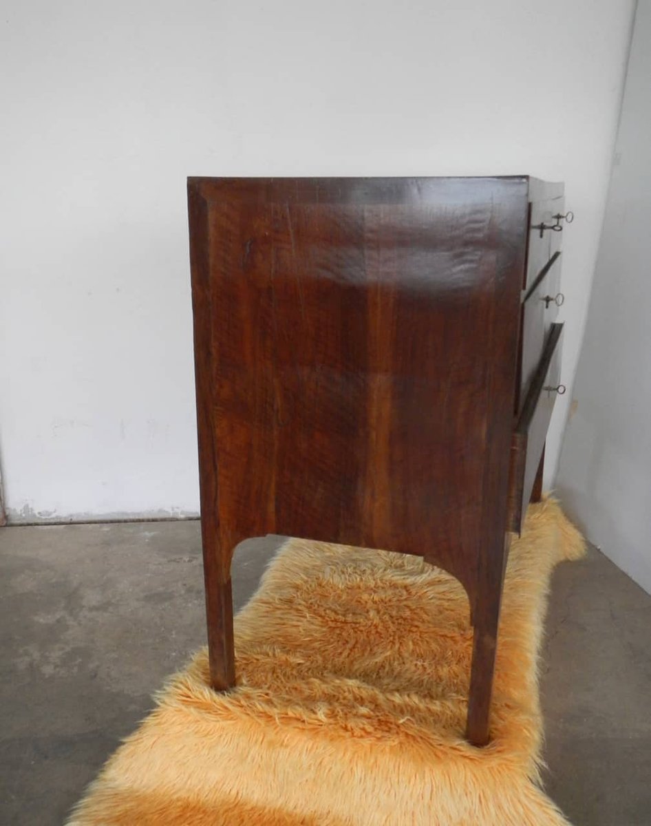 Commode Empire Antique en Laiton et Noyer, Italie en vente sur Pamono