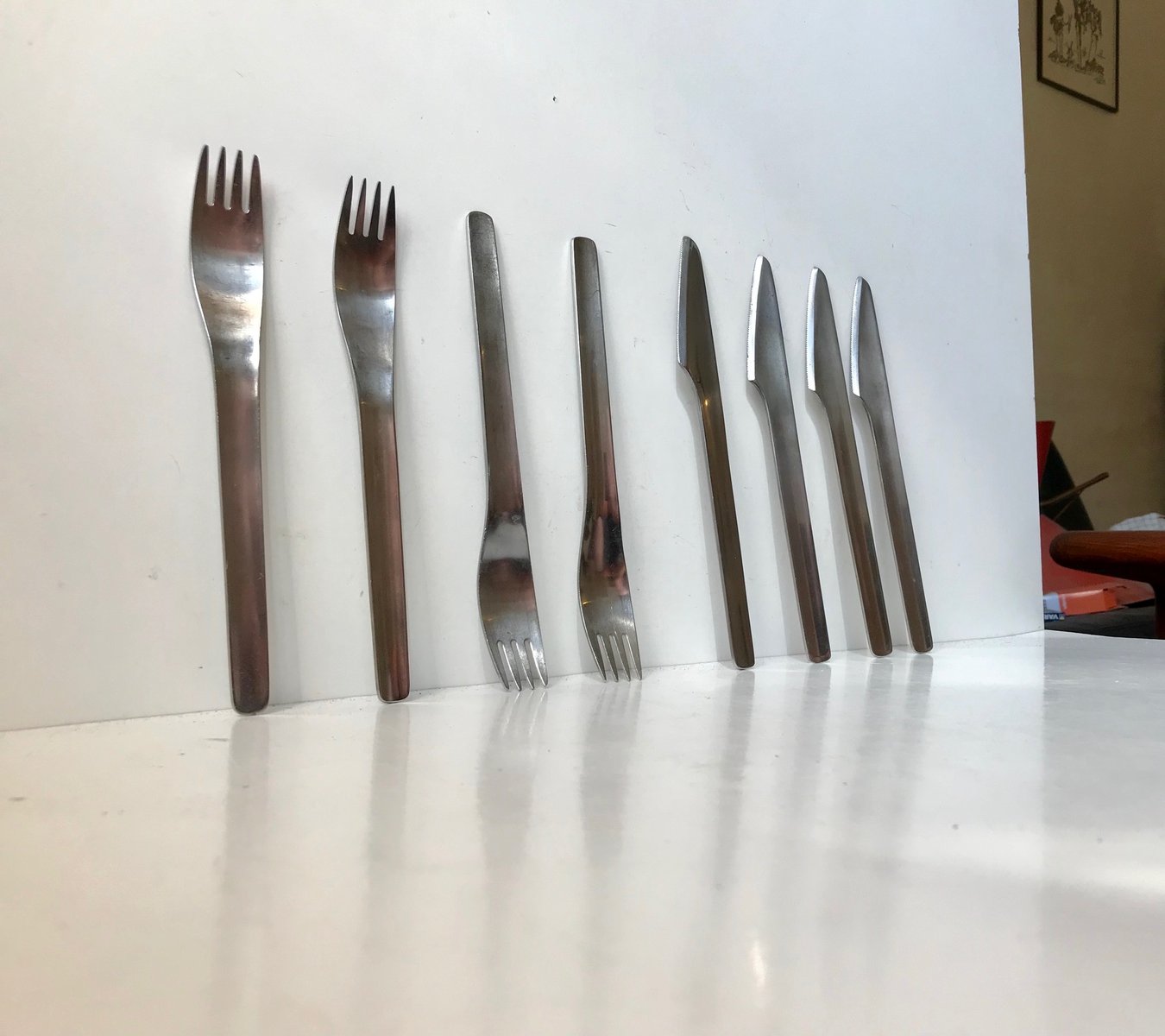Scandinavian Modern Danish Steel Flatware Set by Erik Magnussen for ...