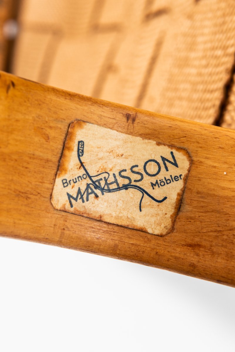 Model Eva Birch and Hemp Armchair by Bruno Mathsson for Vetlanda, 1940s ...