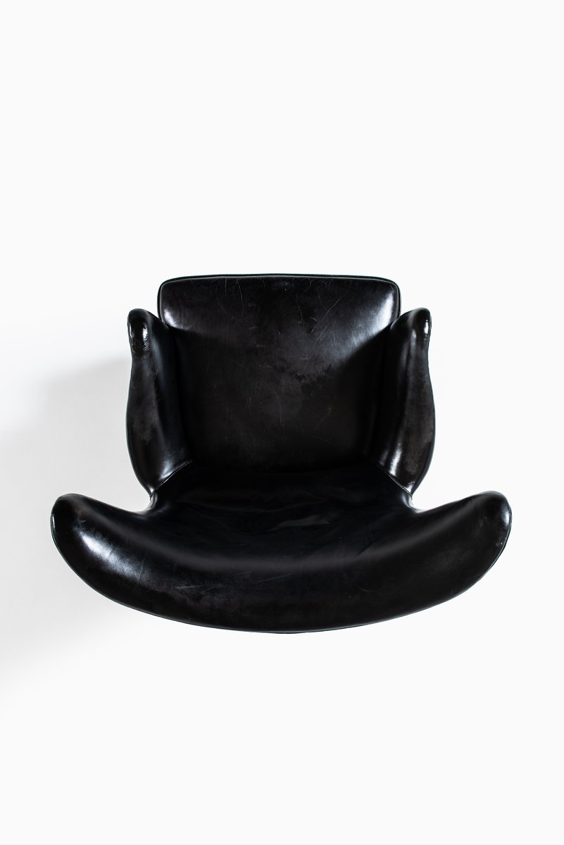 Moderner dänischer Ledersessel mit Gestell aus Eiche von Frits ...