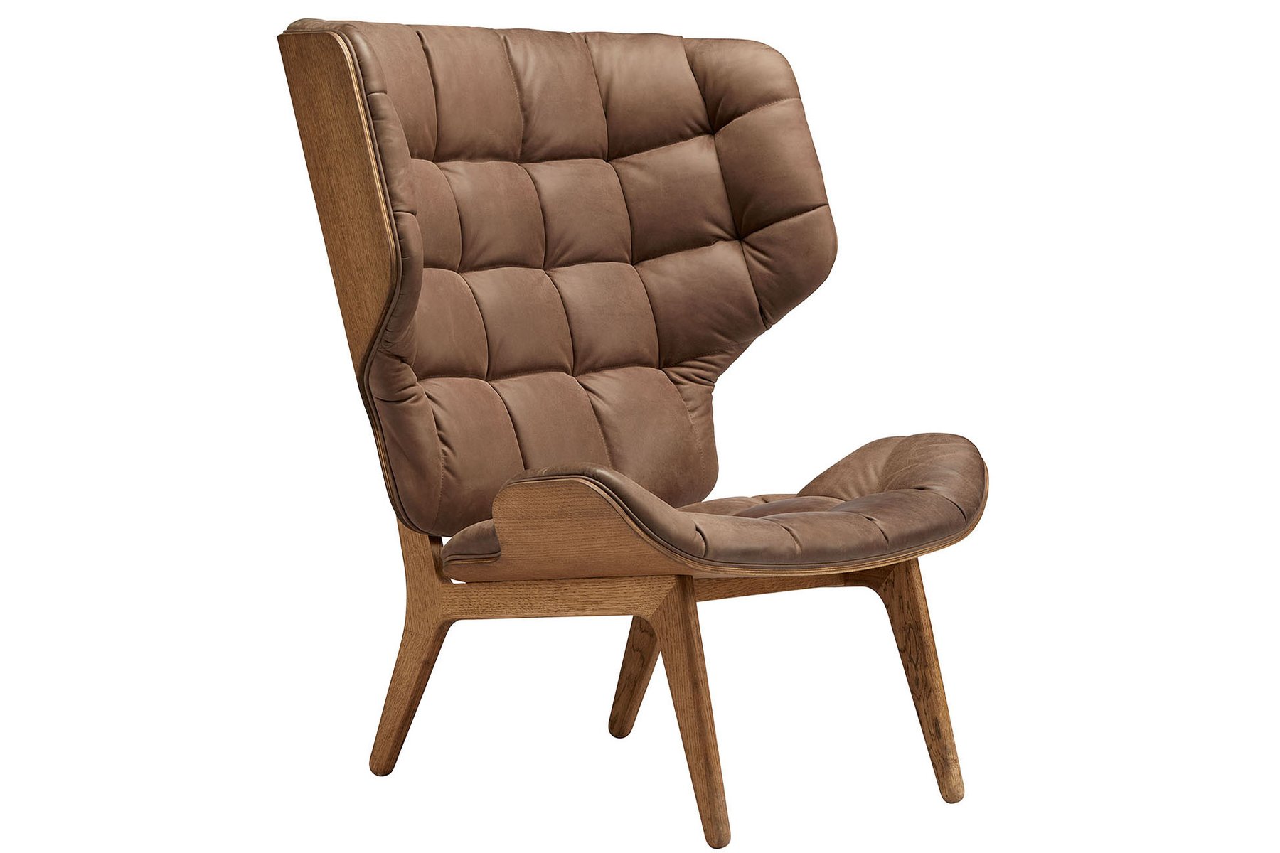 Smoked Oak & Dark Brown Leather Mammoth Chair by Rune Krøjgaard & Knut ...