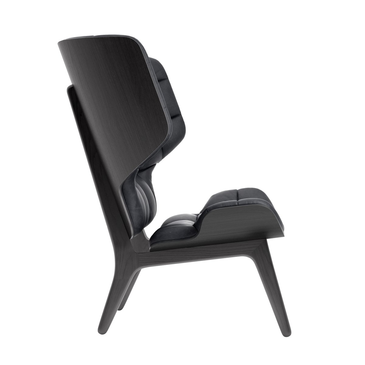 Black Oak & Anthracite Leather Mammoth Chair by Rune Krøjgaard & Knut ...