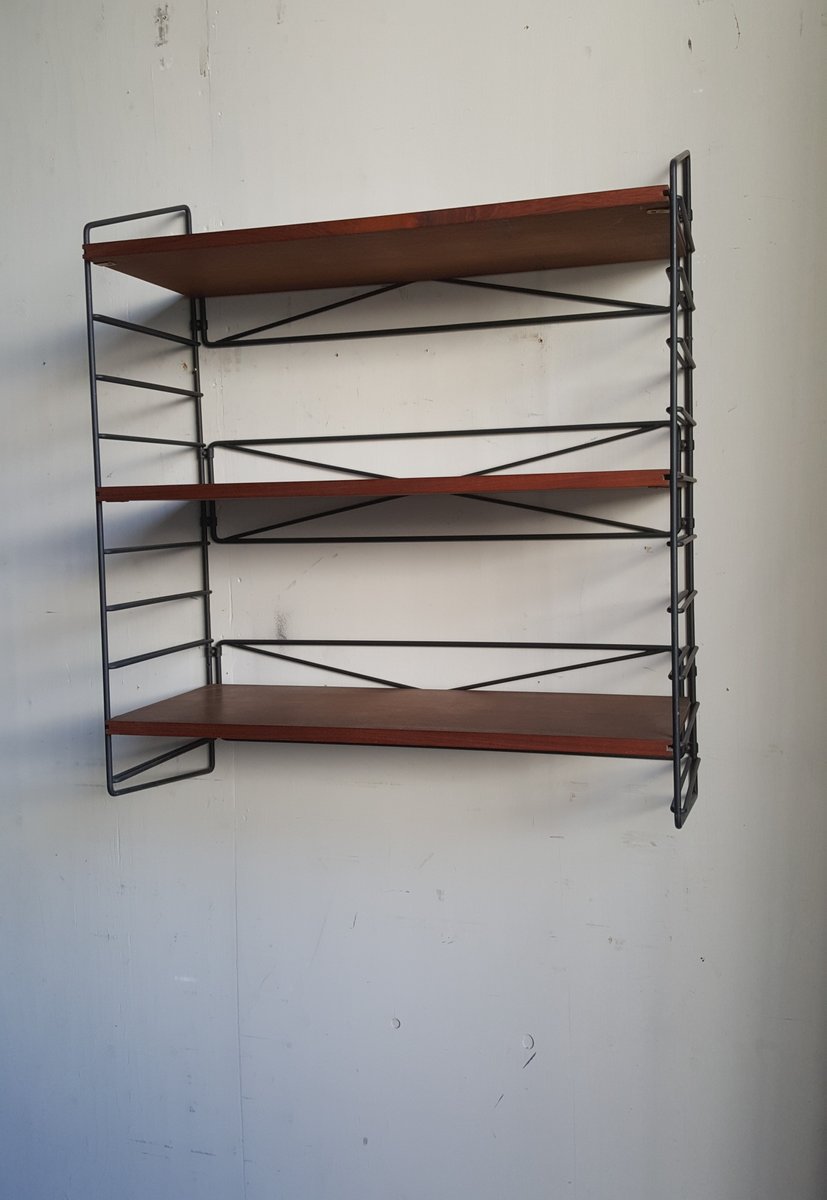 Regalsysteme aus lackiertem Metall & Mahagonifurnier, 1979, 2er Set bei ...