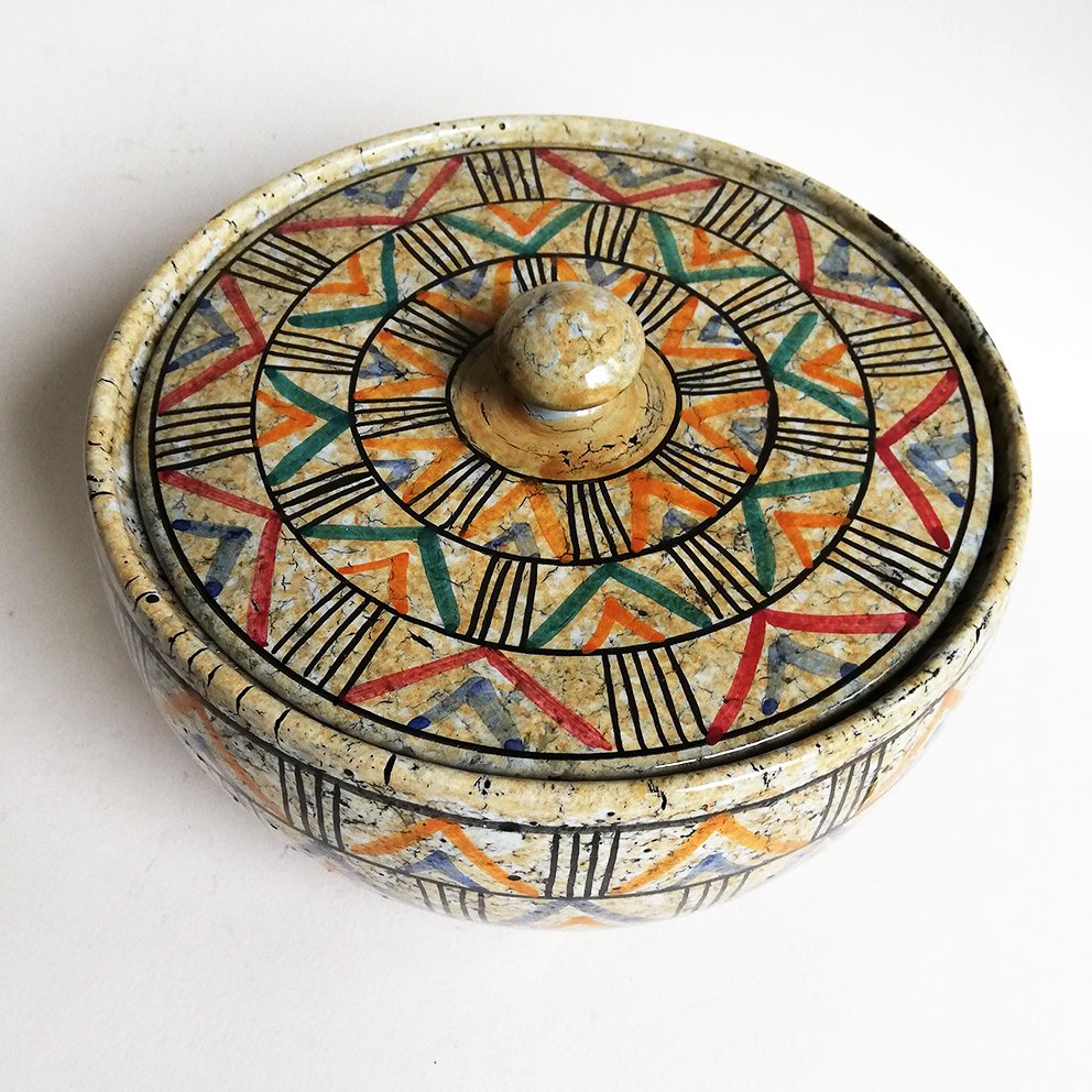 Ceramic Box from Ceramiche Deruta, 1950s for sale at Pamono