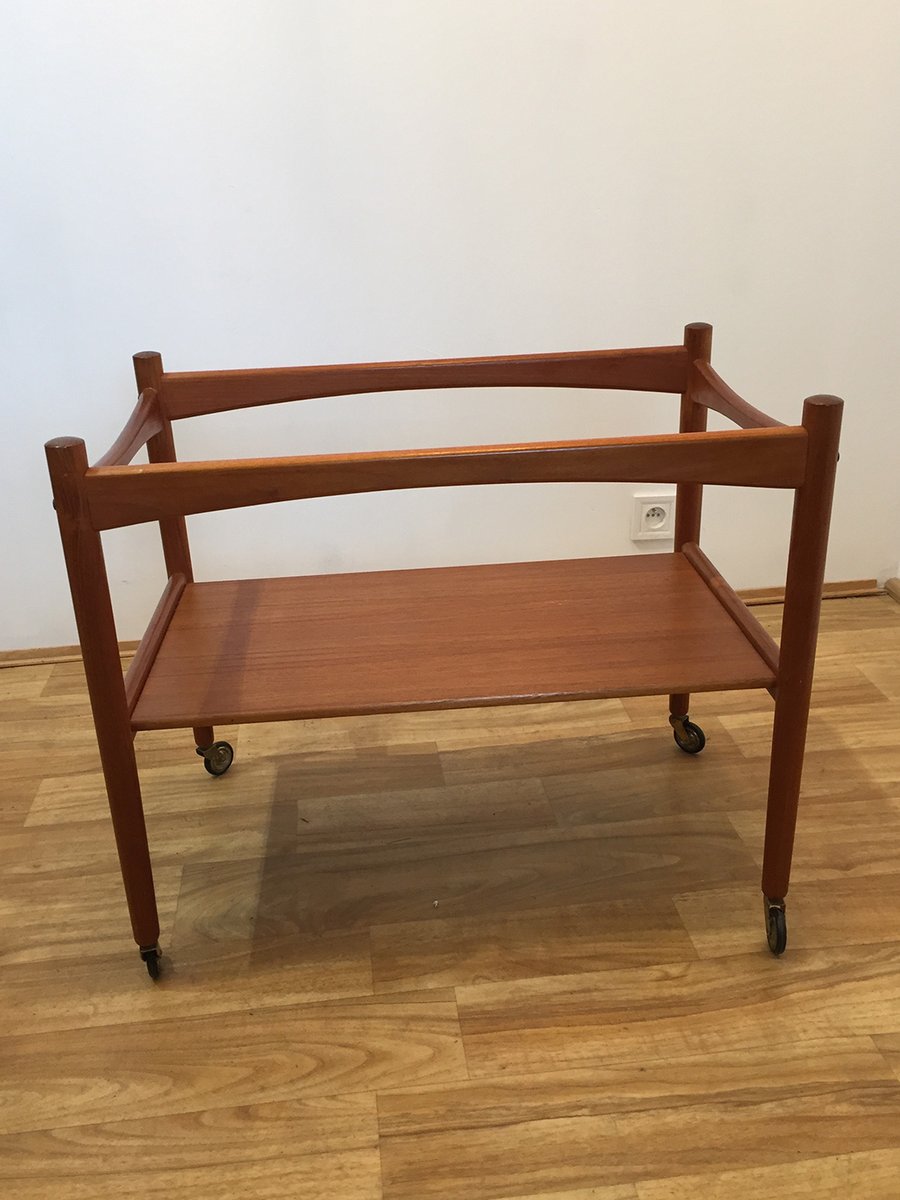 Vintage Wooden Bar Trolley, 1970s for sale at Pamono