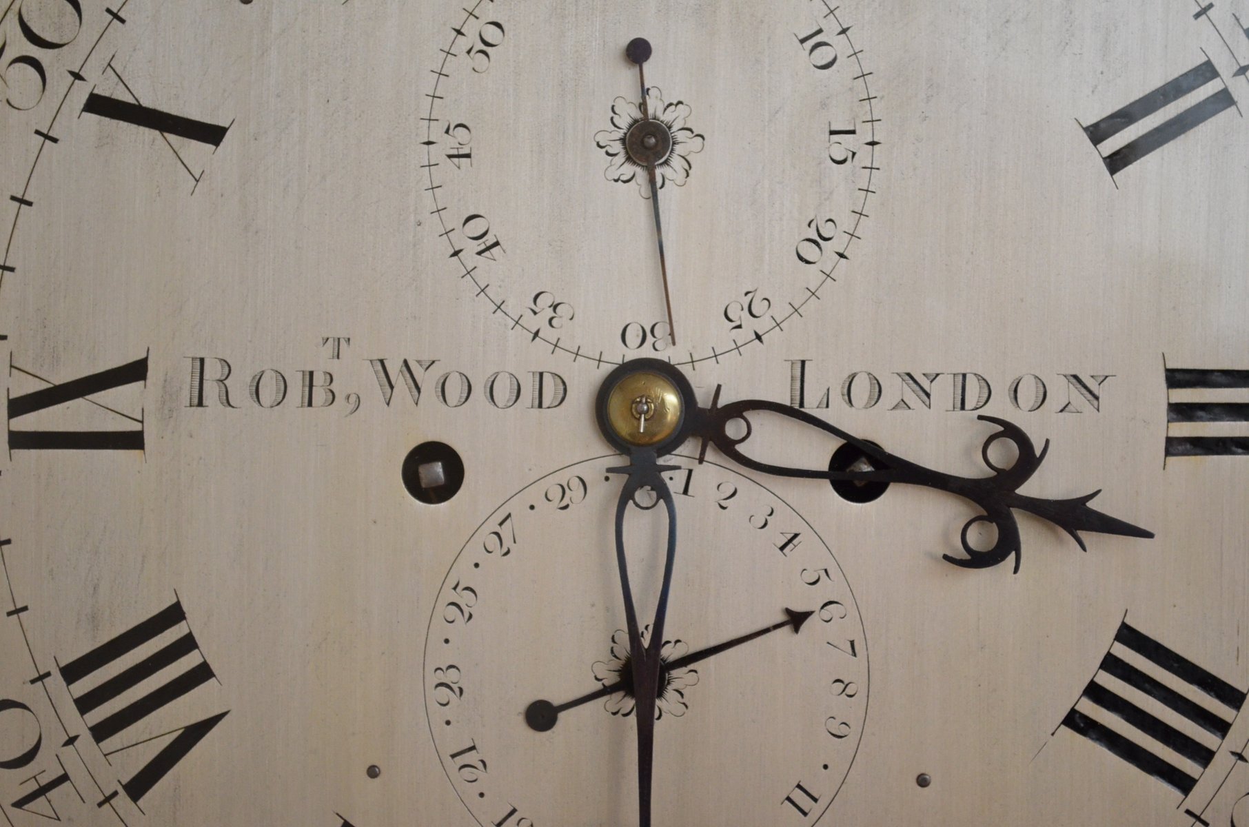 Antique George III Longcase Clock by Robert Wood of London, 1795 for ...
