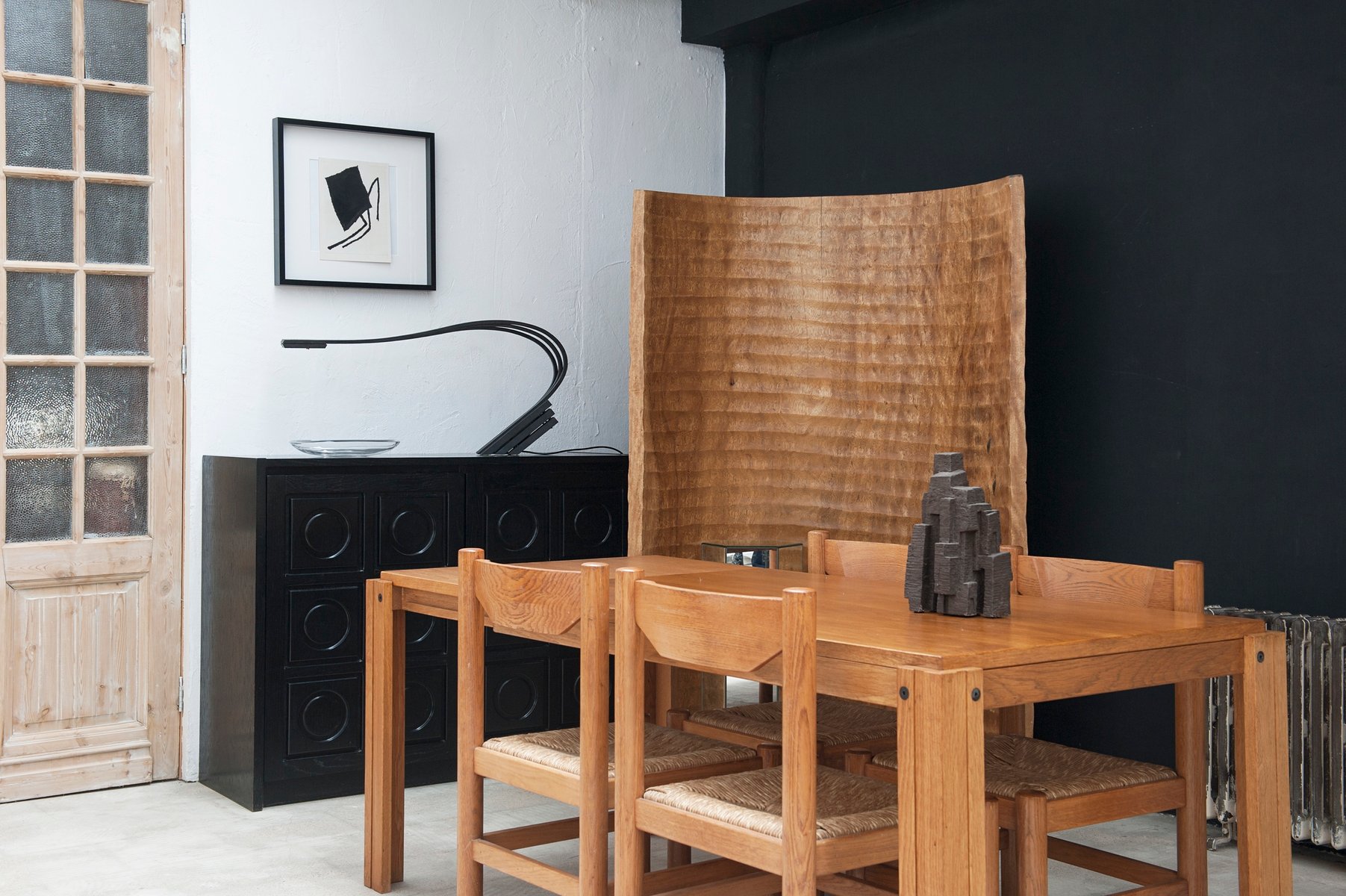 Antique Hand-Carved Palm Screen for sale at Pamono