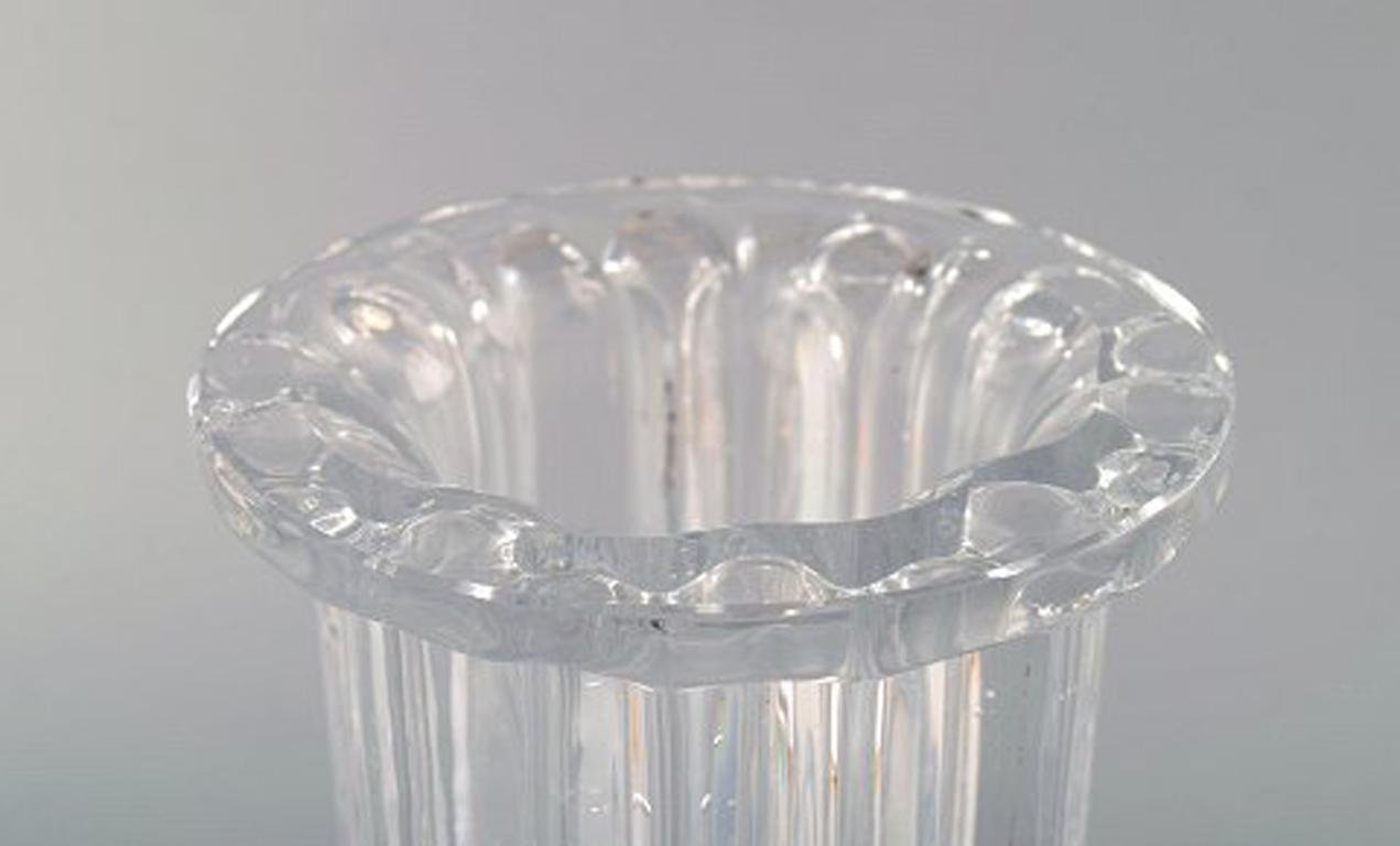 Vintage Norwegian Art Glass Ribbed Atlantic Vase by Willy Johansson for ...