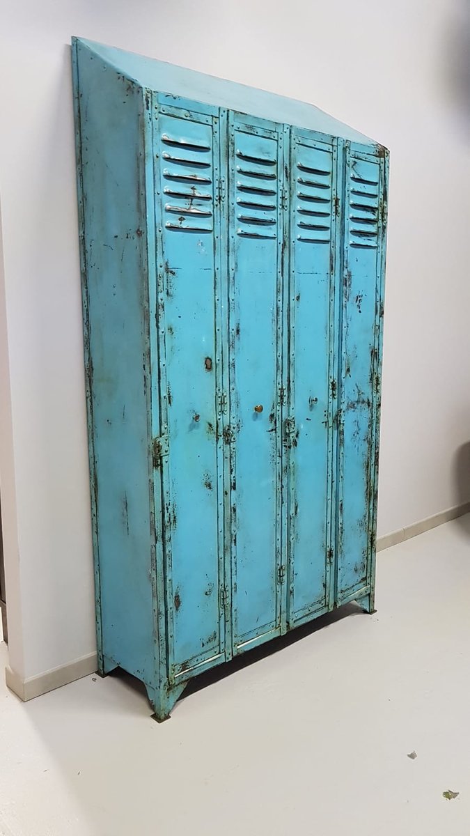 Blauer Vintage Spind, 1930er bei Pamono kaufen