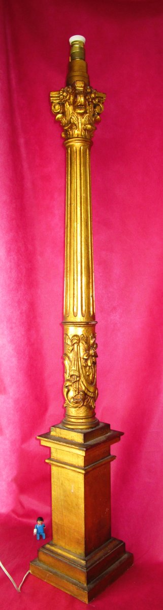 Baroque Style Column Floor Lamp, 1920s for sale at Pamono
