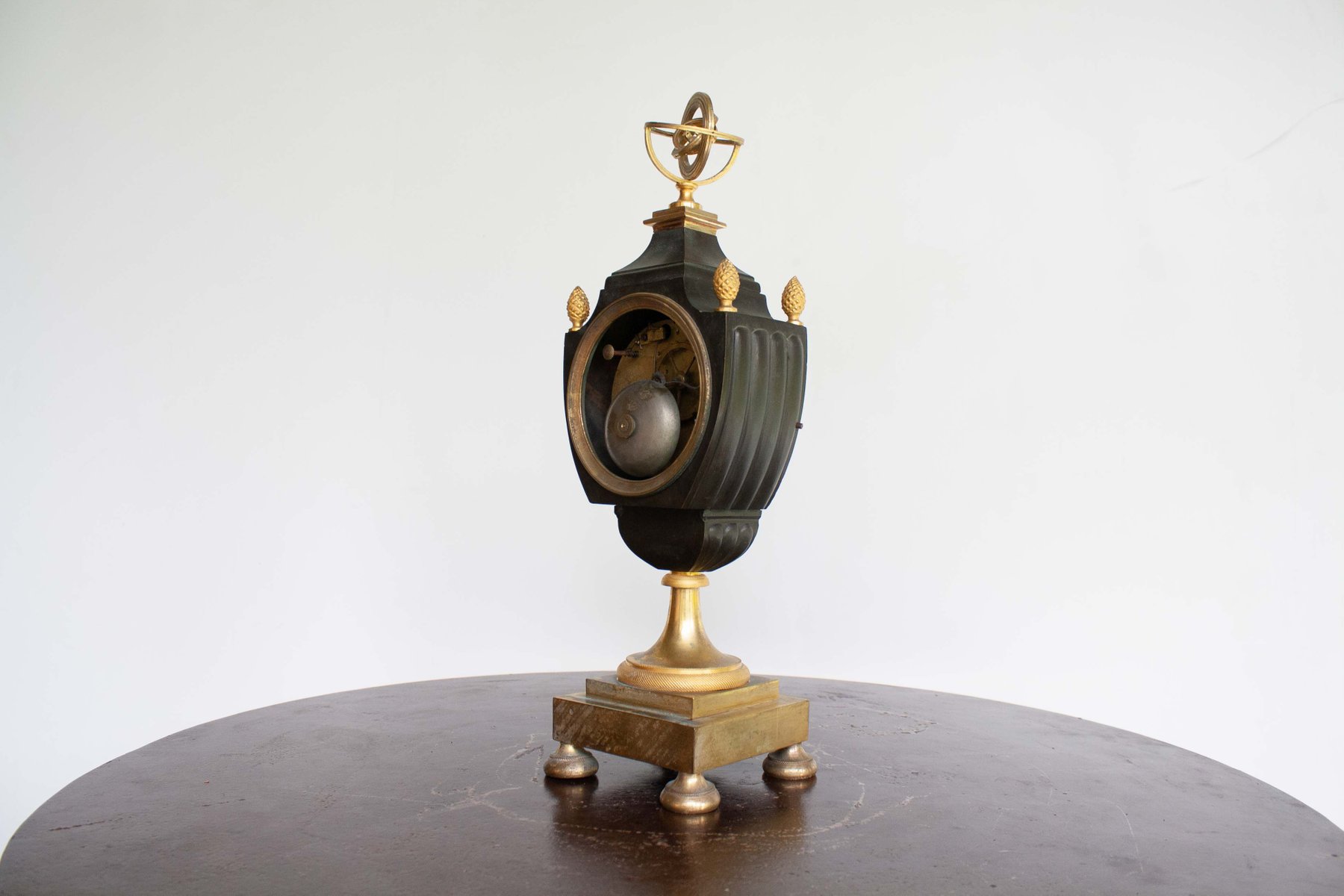 Antique Bronze and Gold Plating Mantle Clock for sale at Pamono