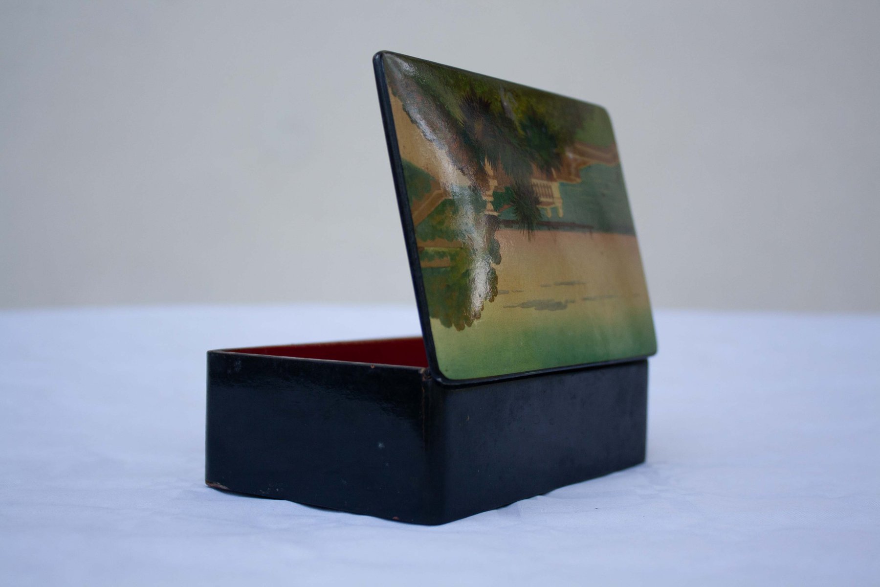 Decorative Landscape Palekh Box, 1930s for sale at Pamono